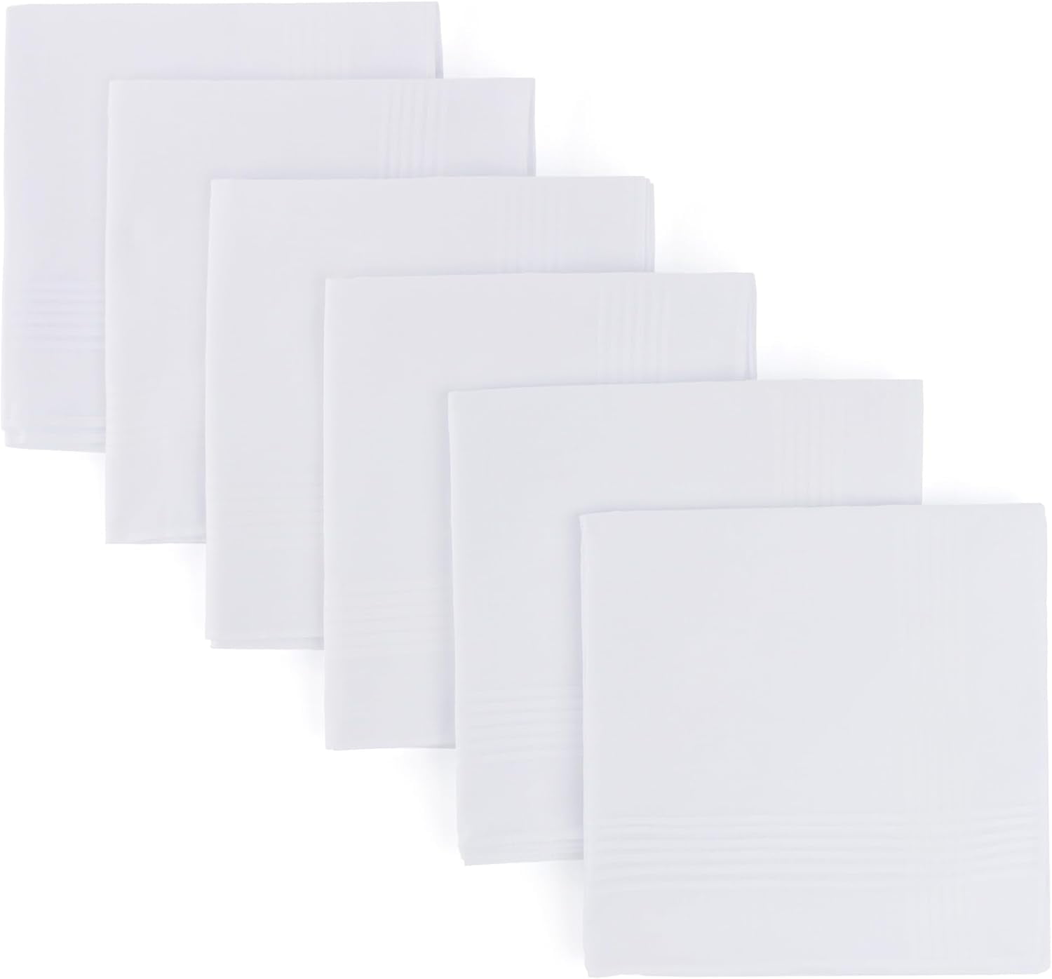 lsaertla Handkerchiefs for Men Pure Cotton Soft White Hanky ...