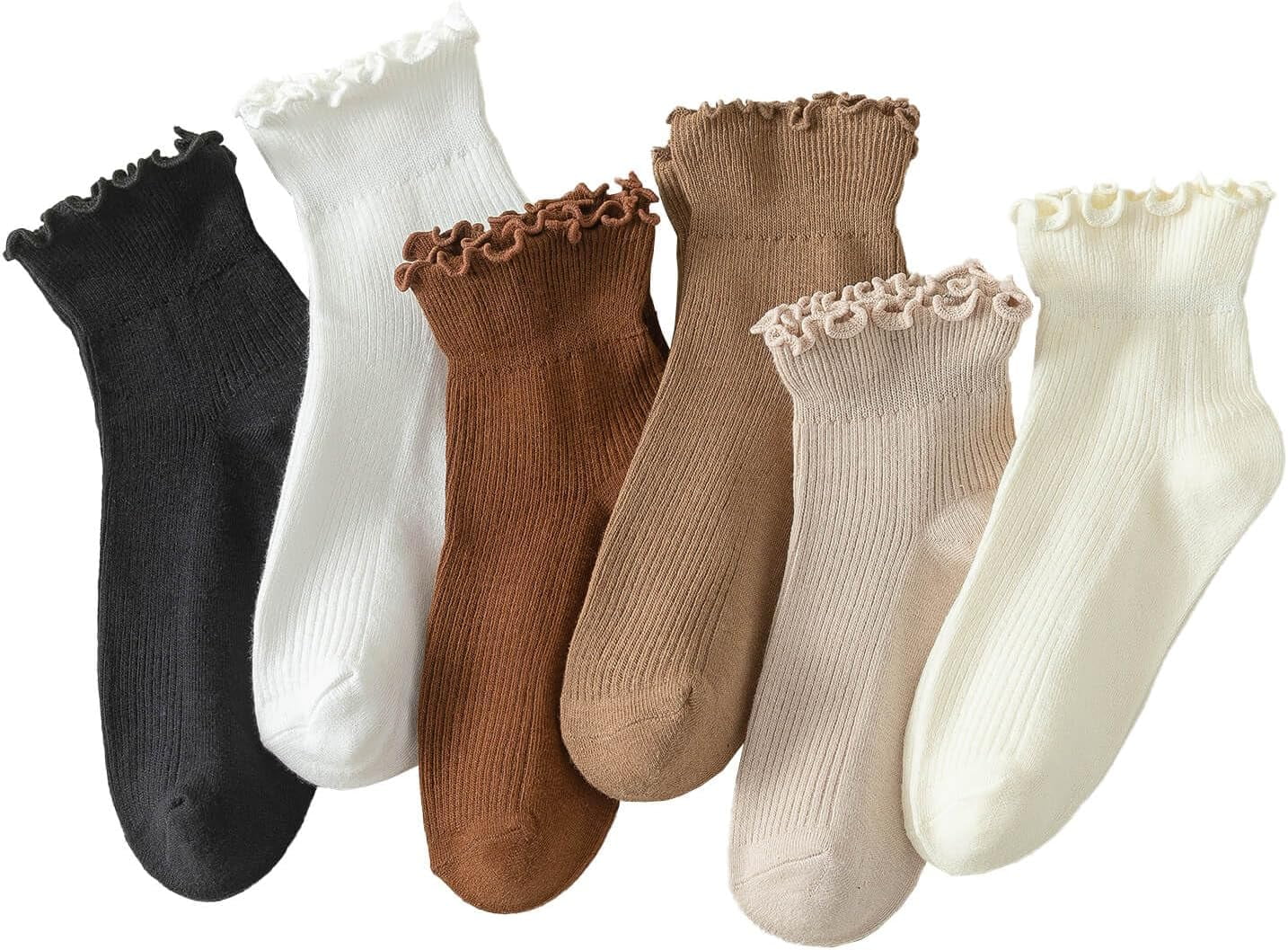 lsaertla of Ruffle Socks Women, Cute Ruffle Ankle Socks - Walmart.com