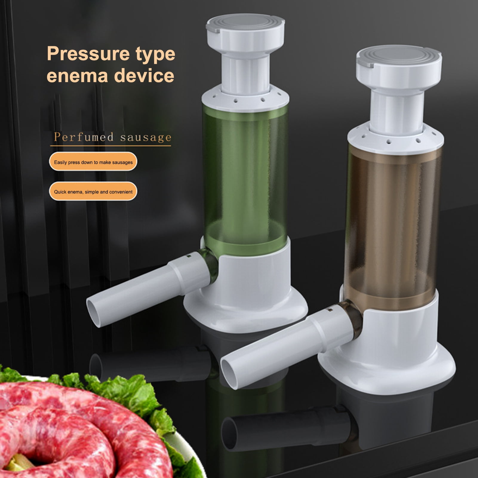 lsiaeian 1 Set Sausage Stuffer, Kitchen Homemade Sausage Machine with 4 ...