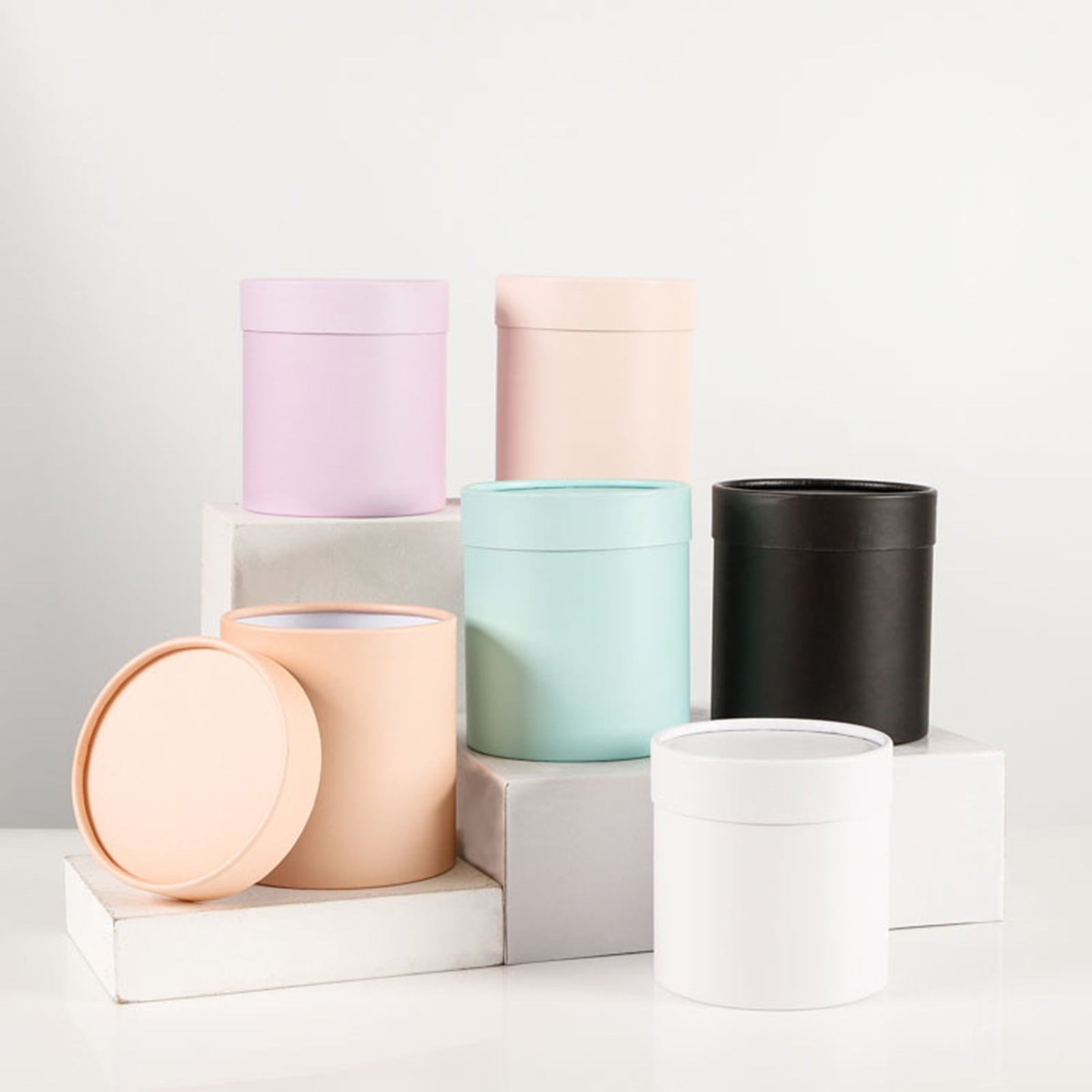 lsiaeian 3Pcs Flower Packaging Box Set Round Flower Box Elegant DIY Box ...