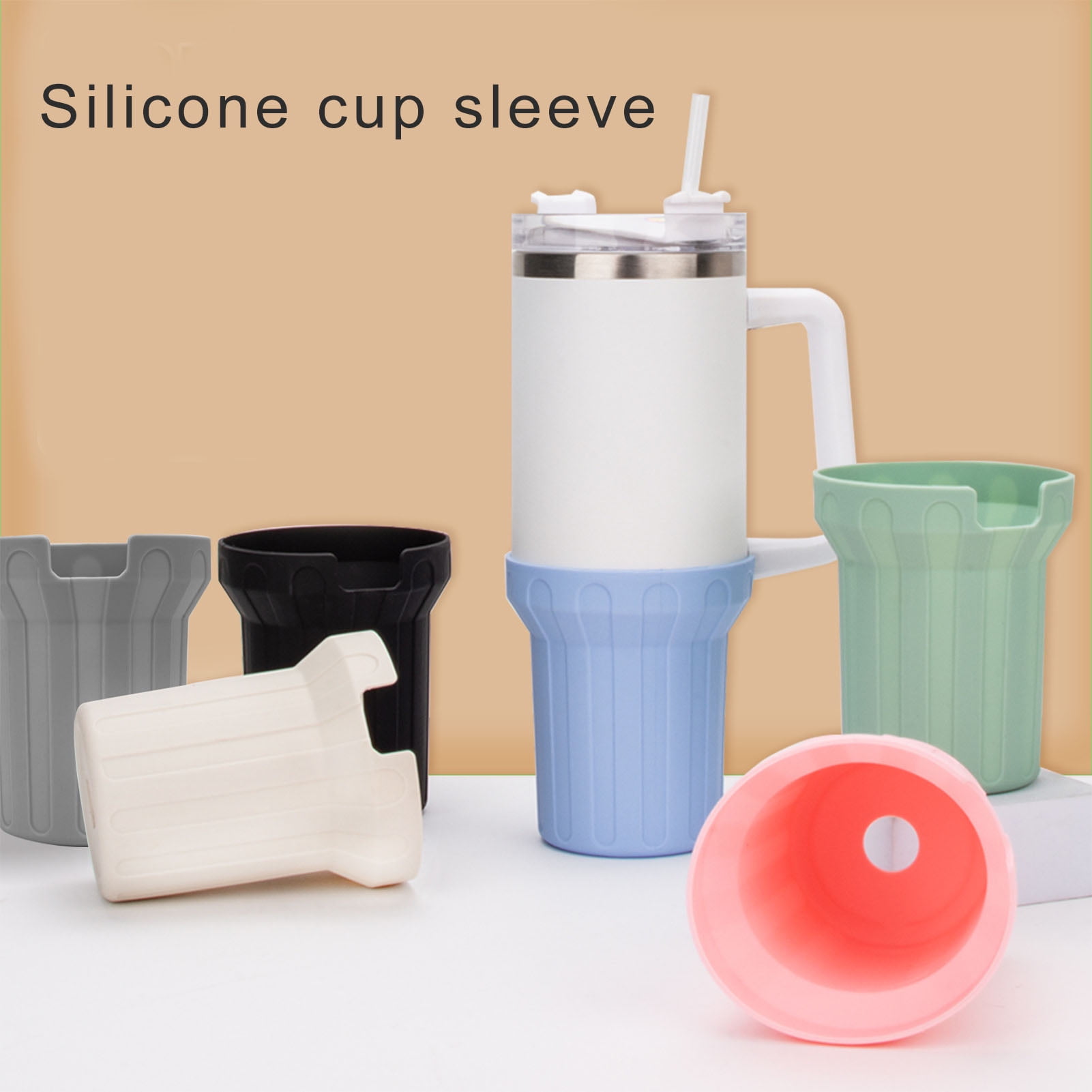 lsiaeian 40oz Silicone Cup Cover Flexible Tumblers Protector Cover ...