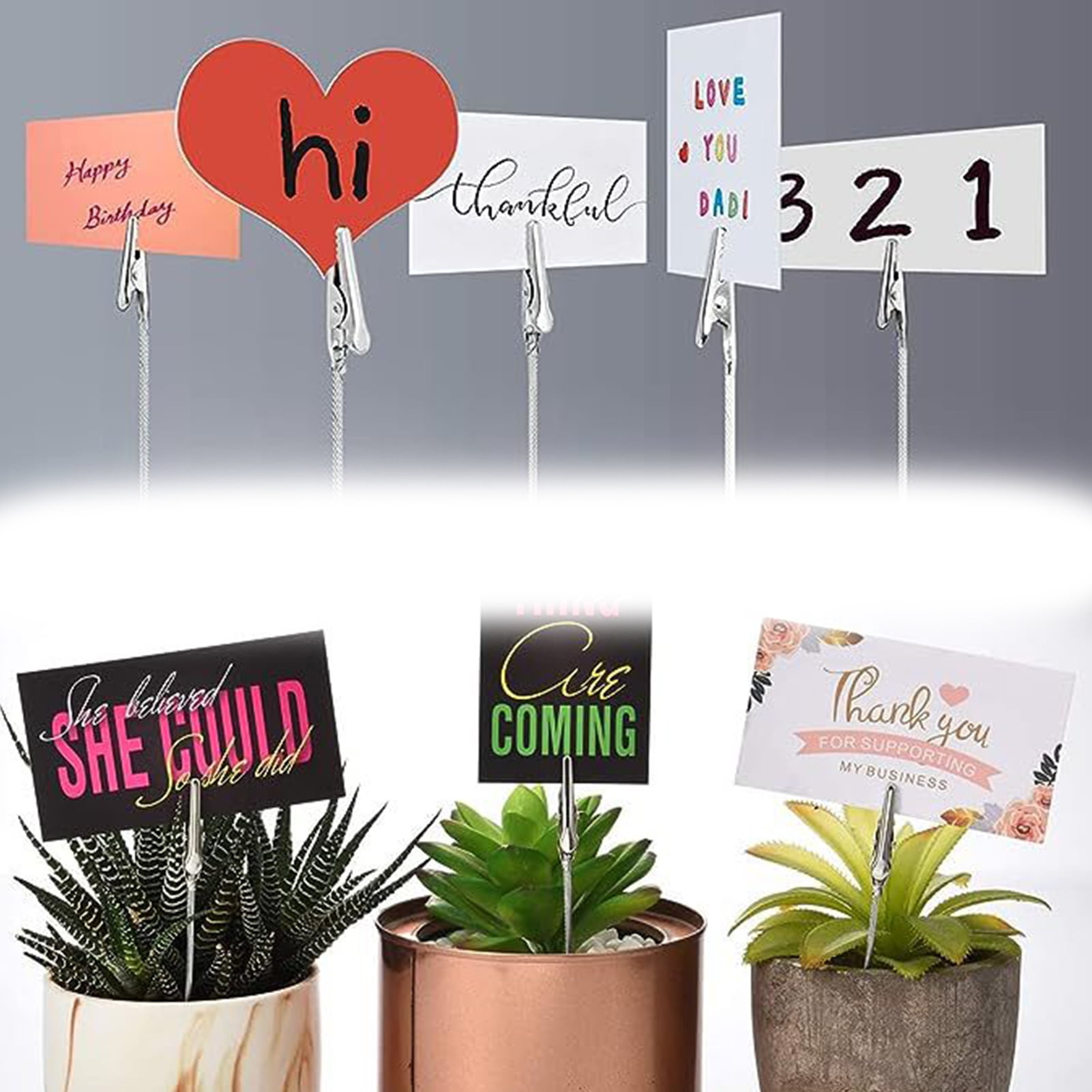 lsiaeian 50 Pack 6 Inch Metal Wire Clamps Secure Fixing Anti-Slip Grip ...