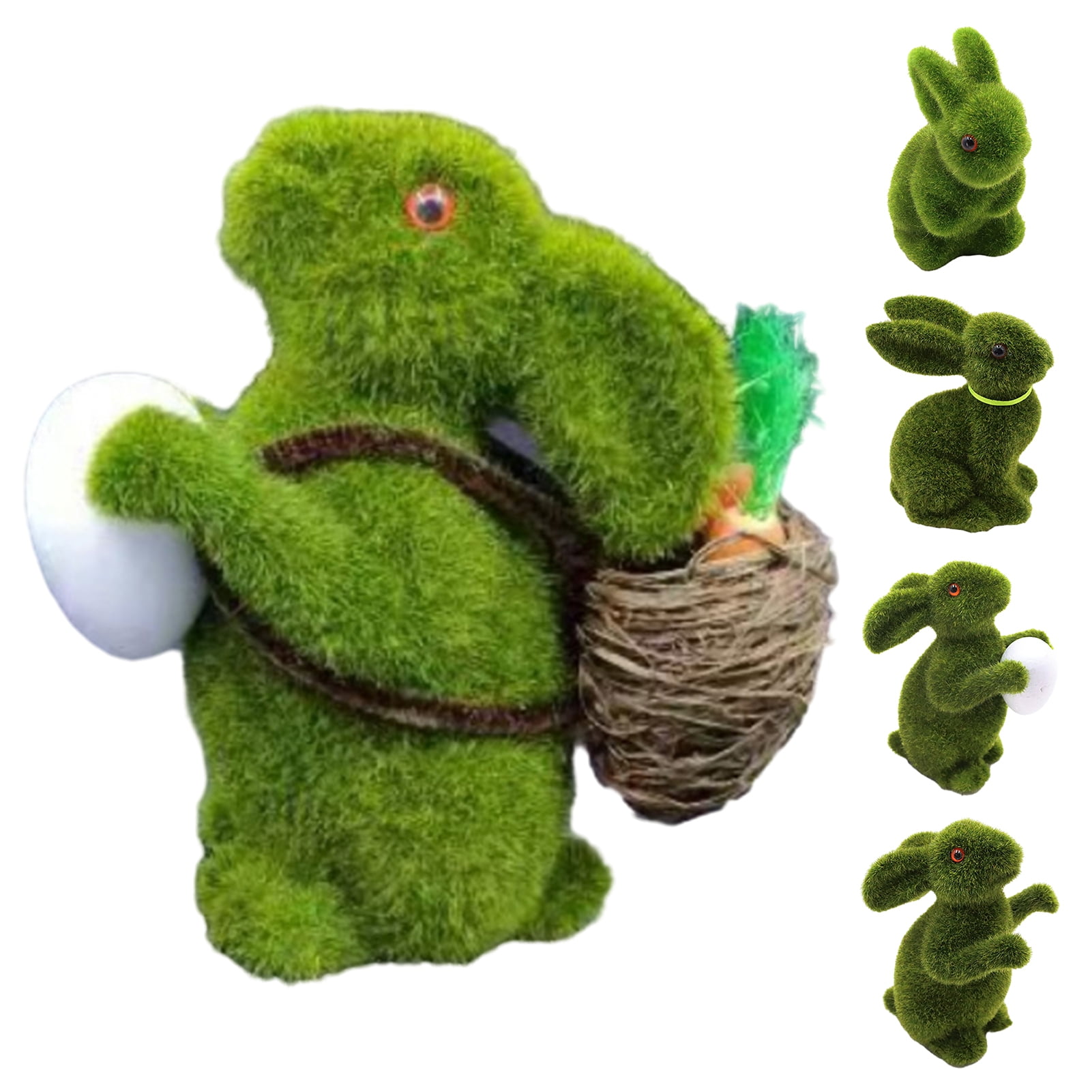 lsiaeian Easter Rabbit Figurine Easter Bunny Figurine Adorable ...