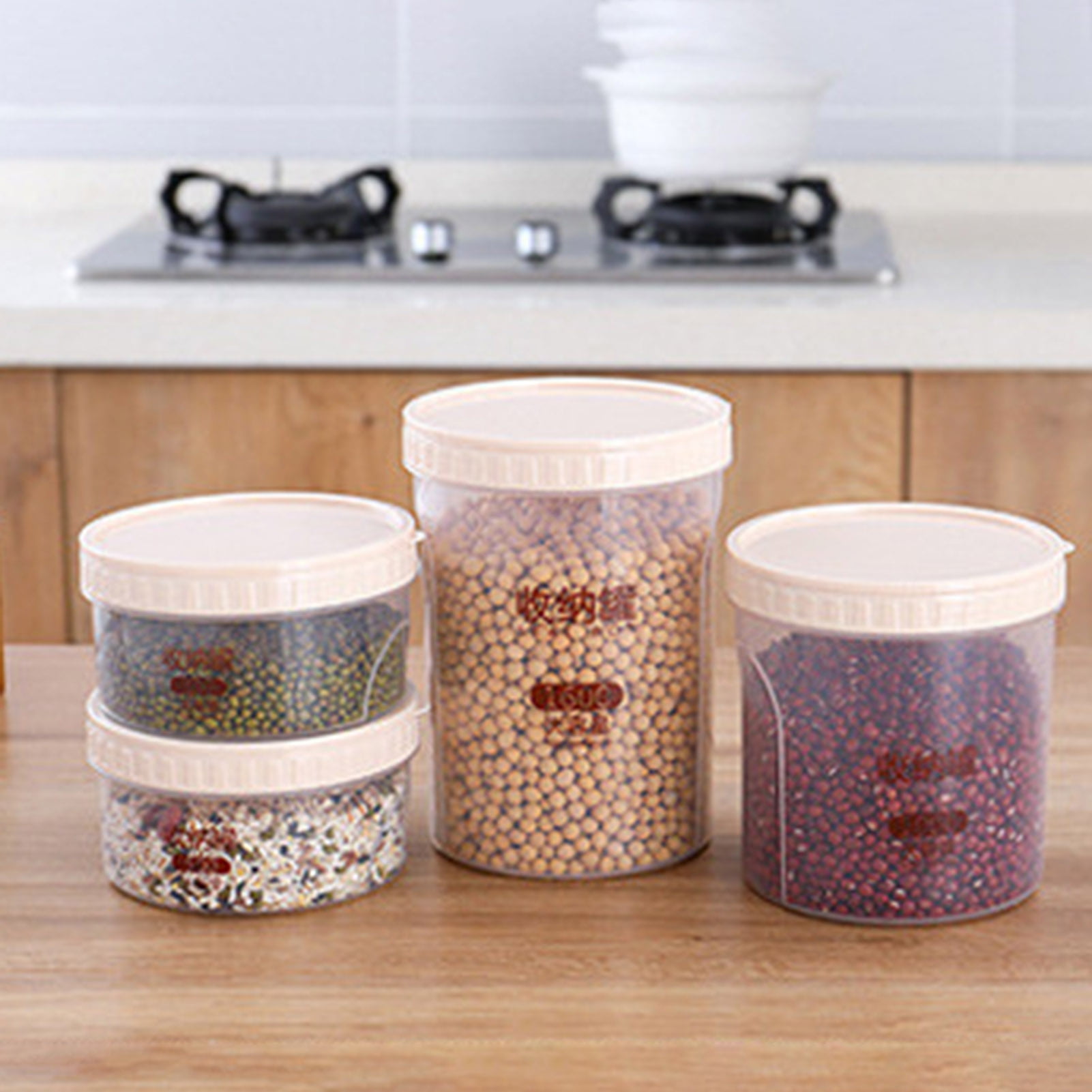 lsiaeian Food Storage Containers Food Sealing Jar Set Durable Plastic ...