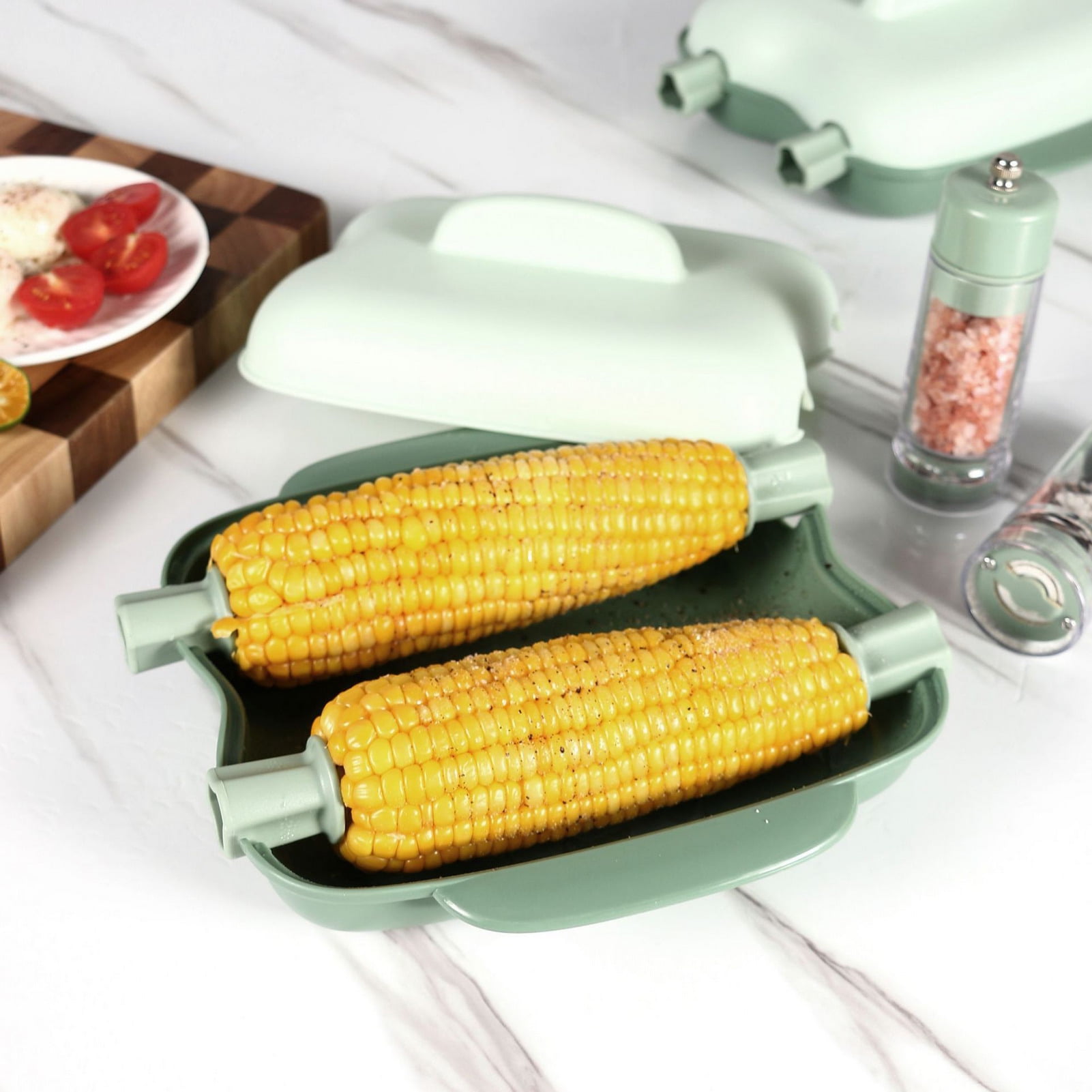 lsiaeian Microwave Corn Steamer with Handle Food Grade Heat Resistant ...