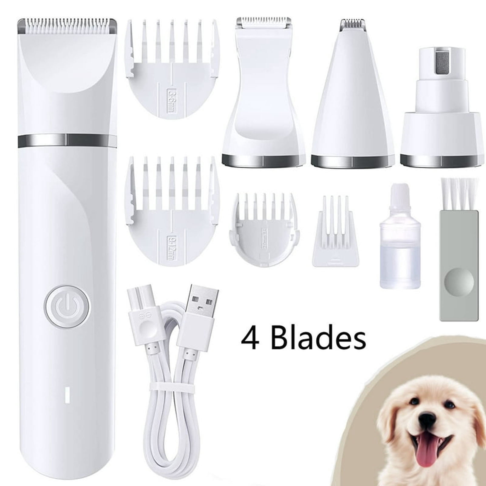 lsiaeian Pet Shaving Care Set Low Noise Cordless with Ceramic Blades 4 ...