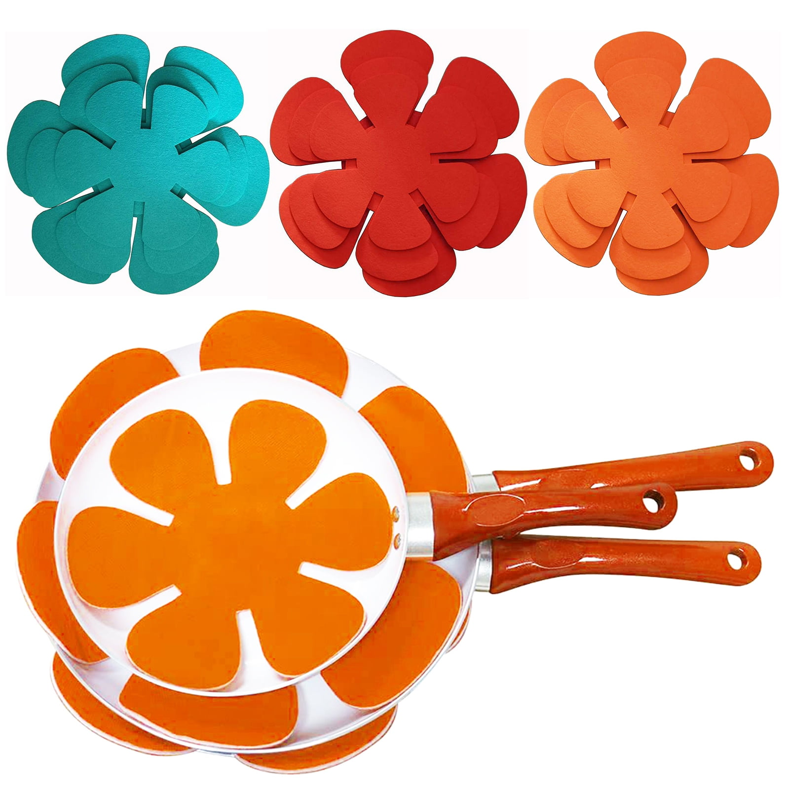 lsiaeian Pot and Pan Protectors, Set of 12 and 3 Different Sizes ...