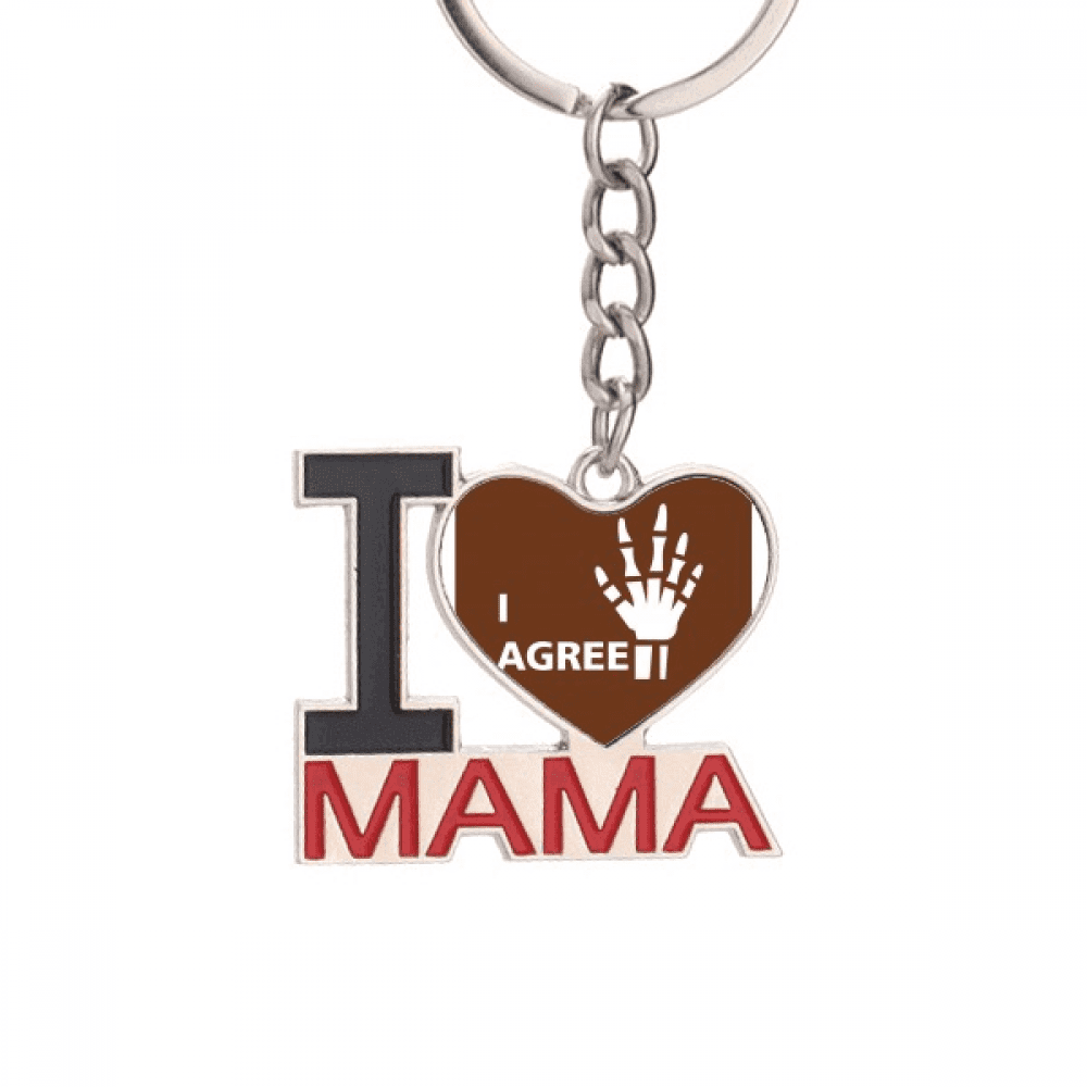 lucky body hand b agree Keychain Metal Keyring Holder Love MAMA Mother ...