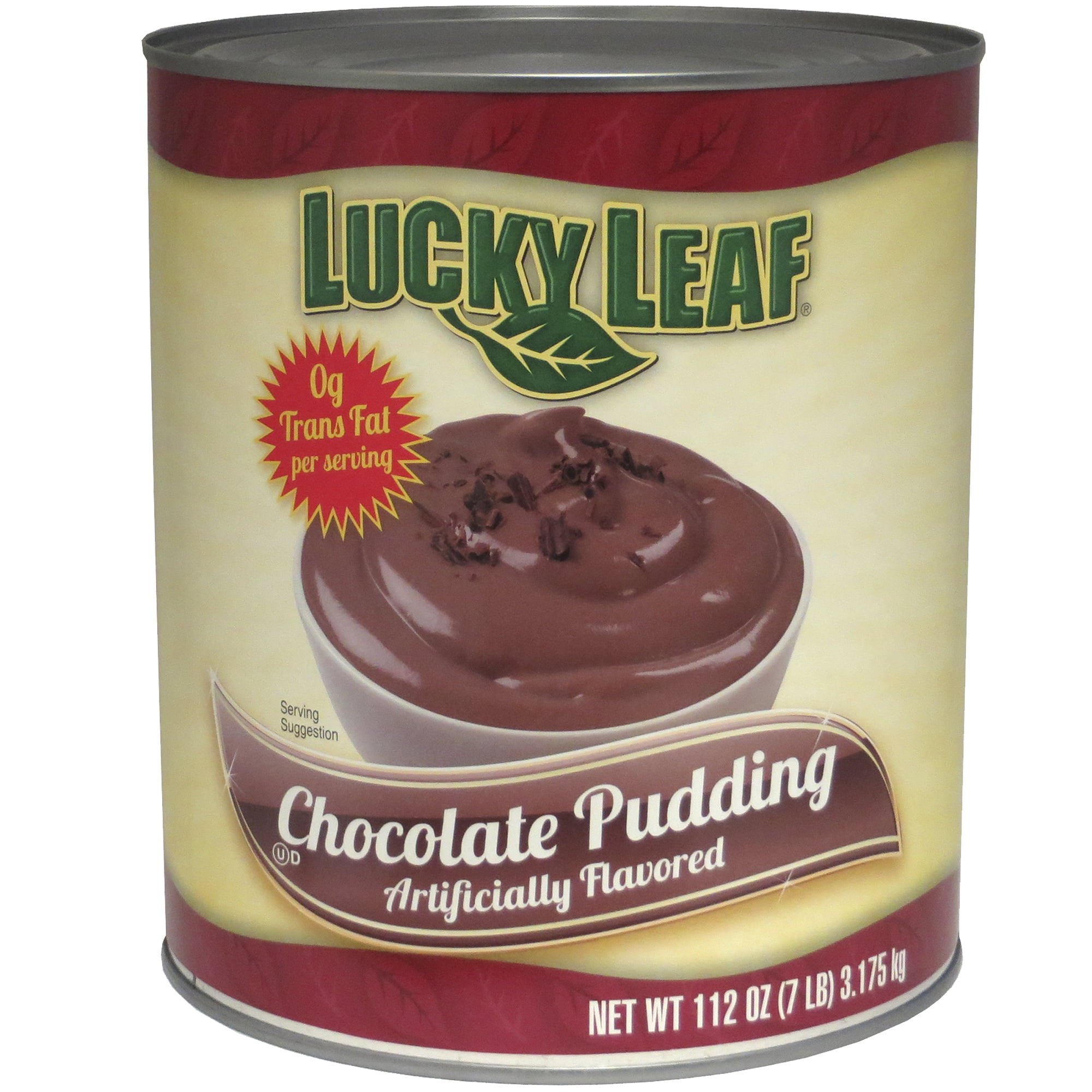 lucky leaf trans fat free chocolate pudding, 112 ounce -- 6 per case ...