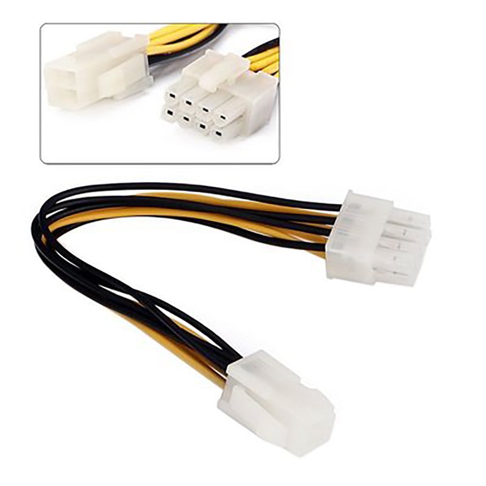 lulshou ATX 4 Pin Male to 8 Pin Female Power Cable Cord Adapter CPU ...
