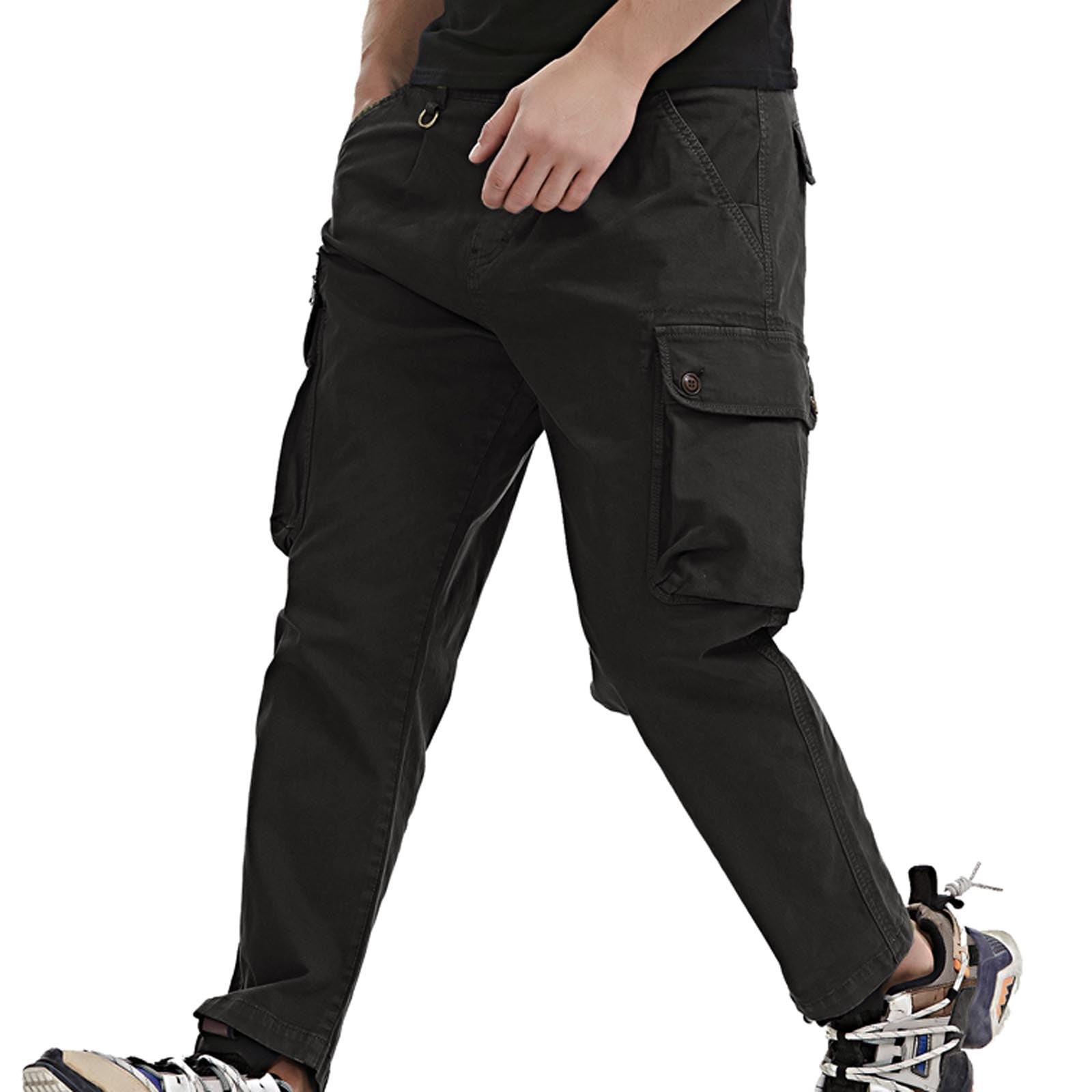 lulshou Cargo Pants Mencasual Fashion Pocket Trend Men's Micro Elastic ...