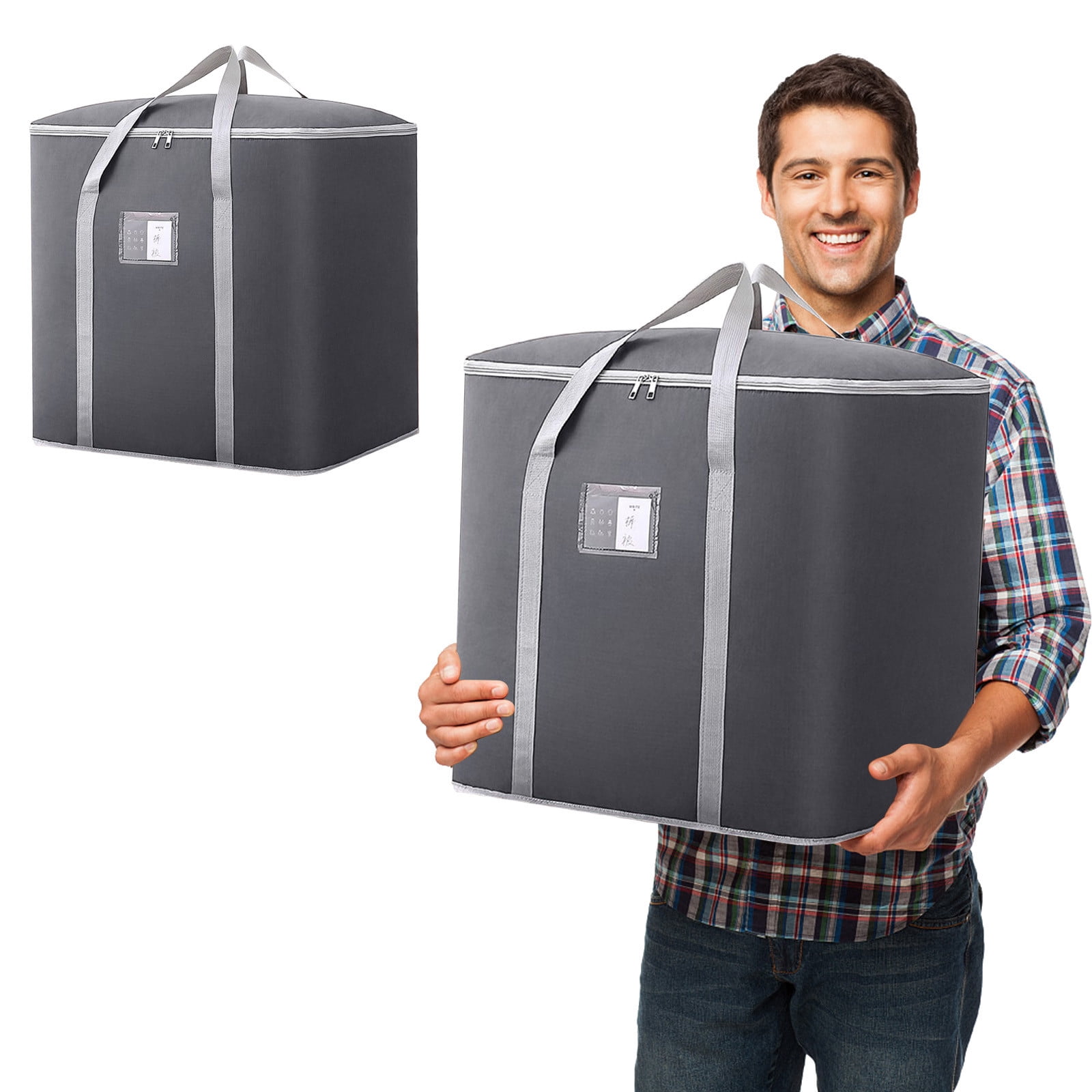 lulshou Clothes Storage Oxford Double Layer Thickened Cotton Duvet Bag ...