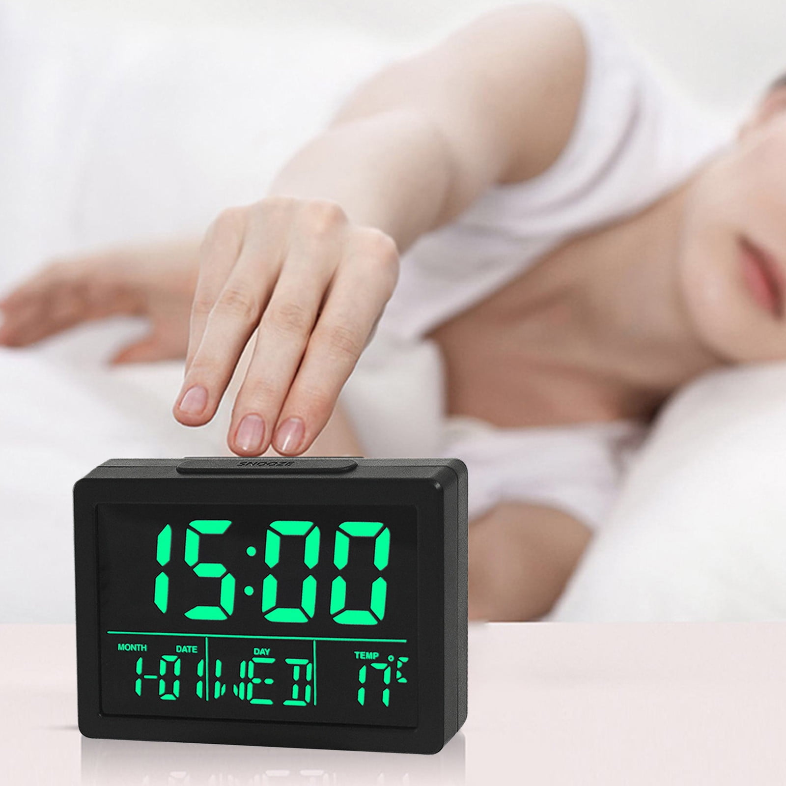 lulshou Digital Alarm Clock Large LED Clock with USB Charger Ports ...