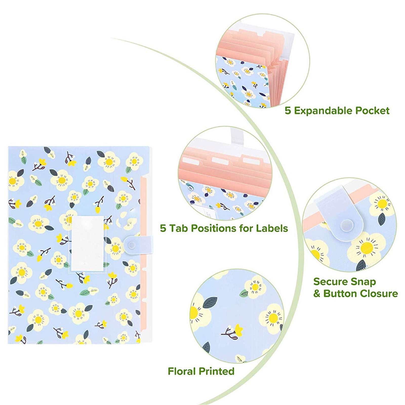 lulshou File Folders School Supplies Office Supplies A4 8-pocket ...