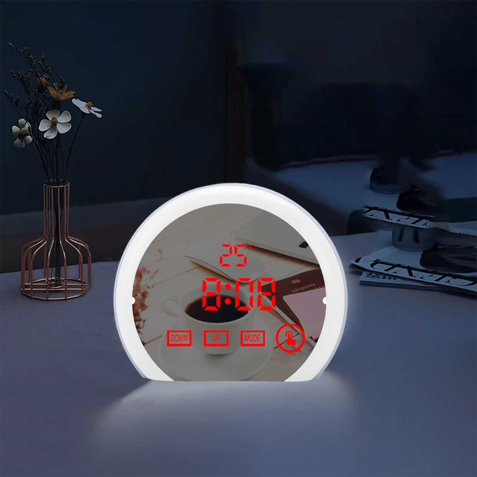 lulshou Smart Alarm Clock Ambient Light Multi-function Alarm Clock ...