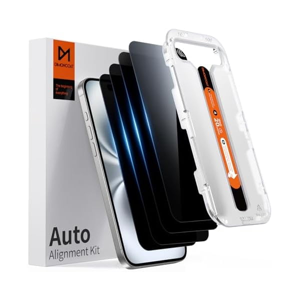 lulufa 4-PACK Privacy Screen Protector Compatible with iPhone 16 Plus ...