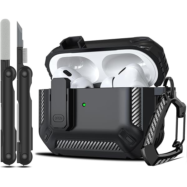 lulufa for AirPods Pro Case Cover with Cleaner Kit, Military Hard Shell ...