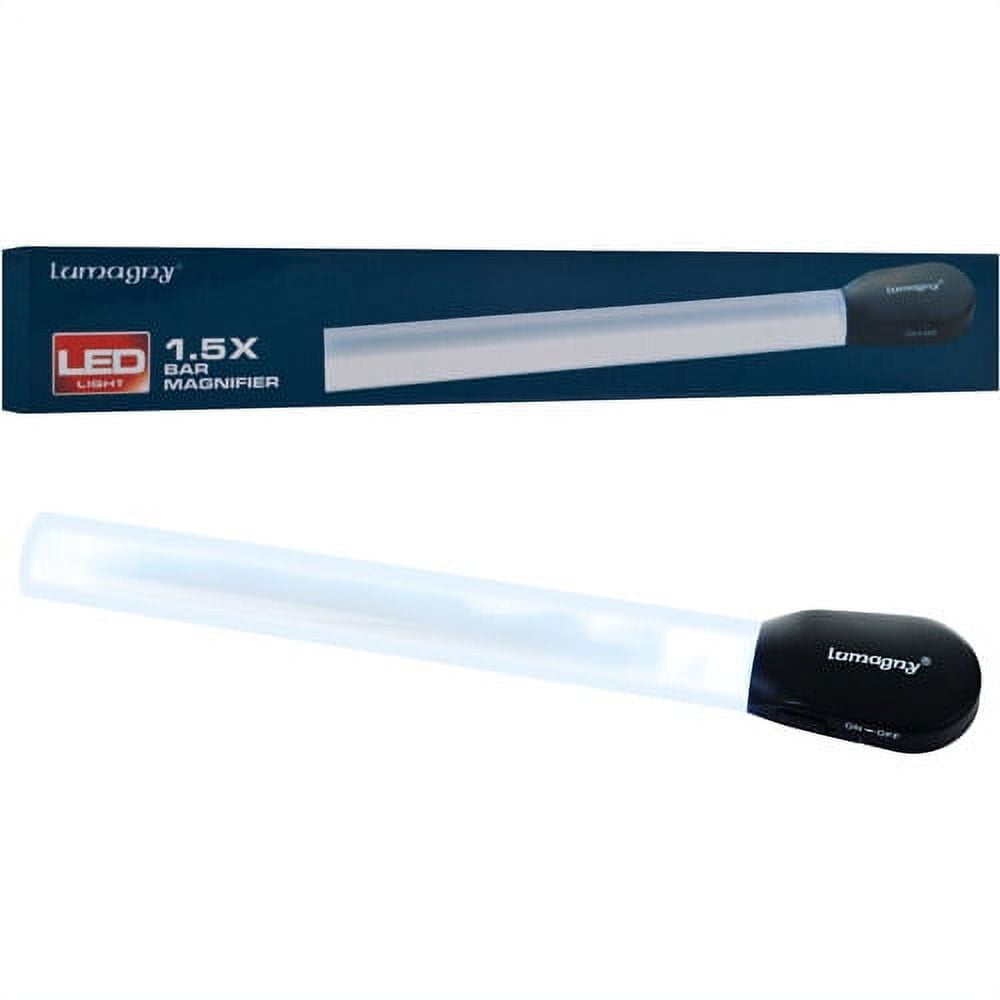 lumagny mp7597 bar magnifier with led read small print, 6-inch ...