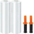 luopital Hand Stretch Wrap 15 in x 1000 ft with Two Handles Clear ...