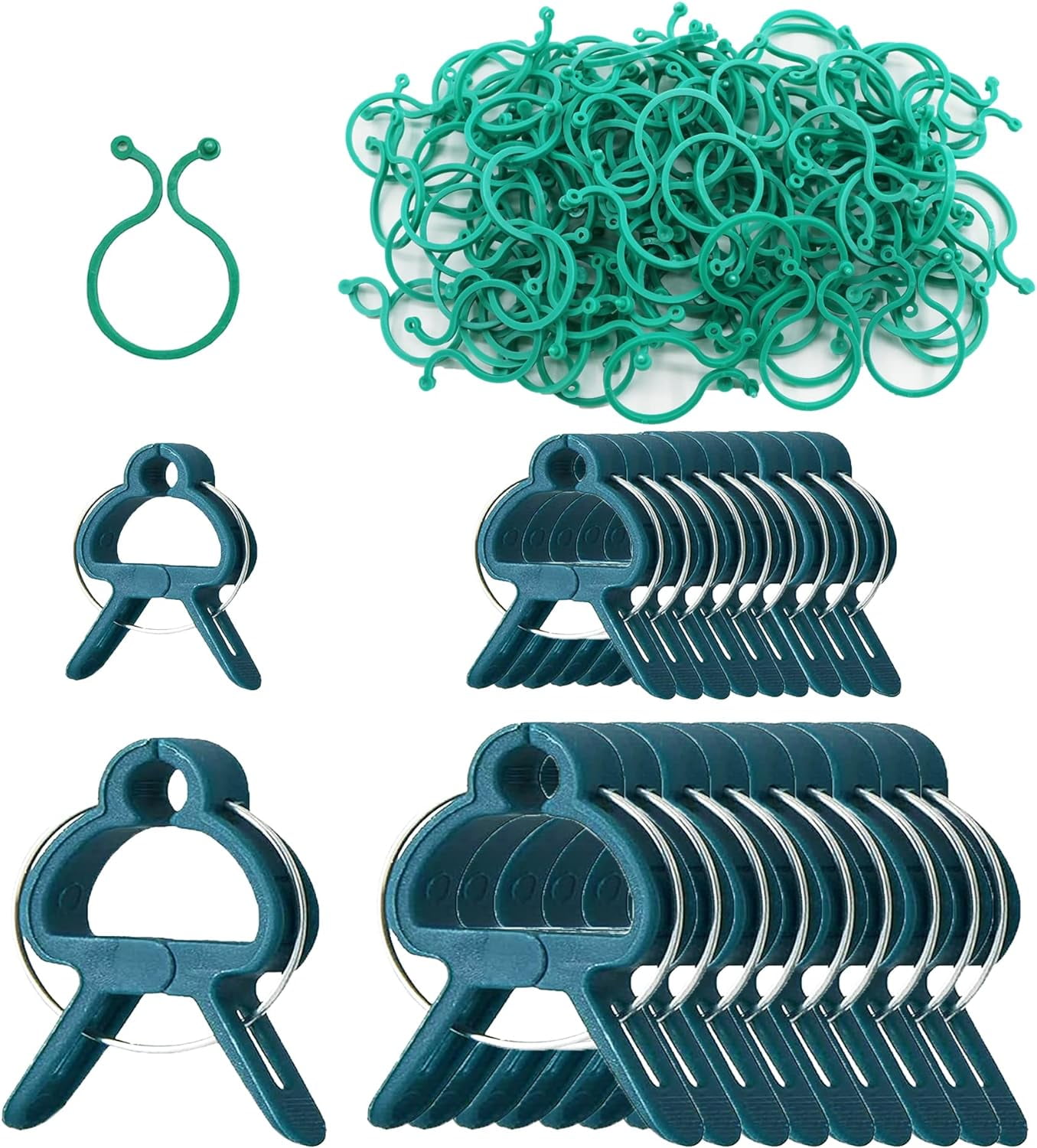 luopital 120 Pieces Plant Clips Set - 100 Pack Plant Twist Locks & 20 ...