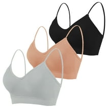 Hanes Originals Women's Triangle Bralette, Breathable Stretch Cotton, 2 ...