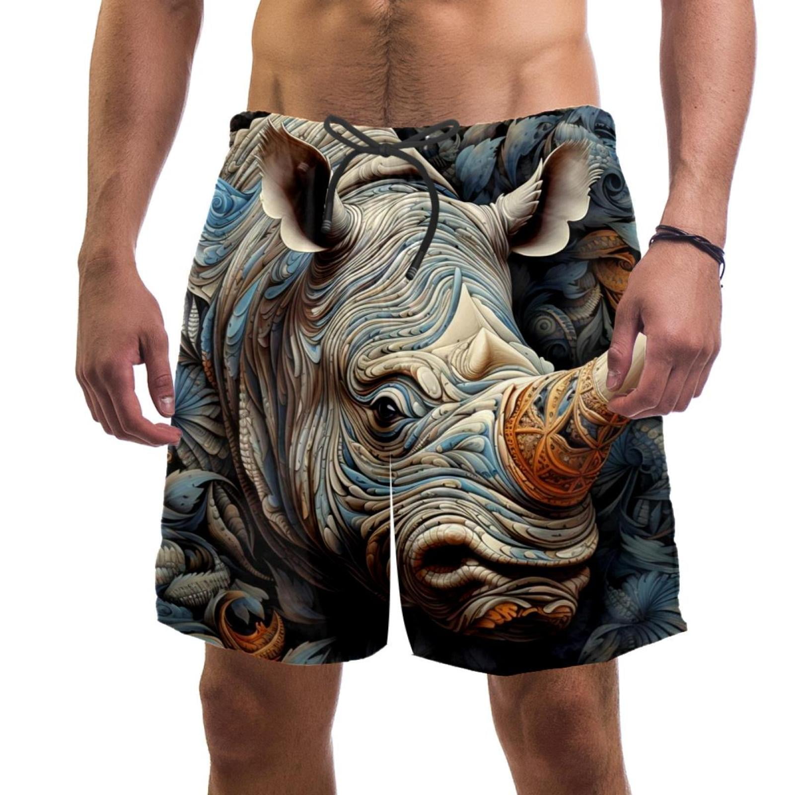 luoweisi Men's Beach Shorts Quick Dry Swim Trunks with Mesh Lining ...