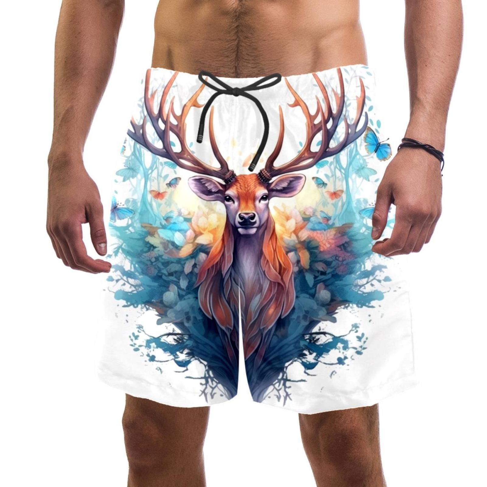 luoweisi Men's Beach Shorts Quick Dry Swim Trunks with Mesh Lining ...