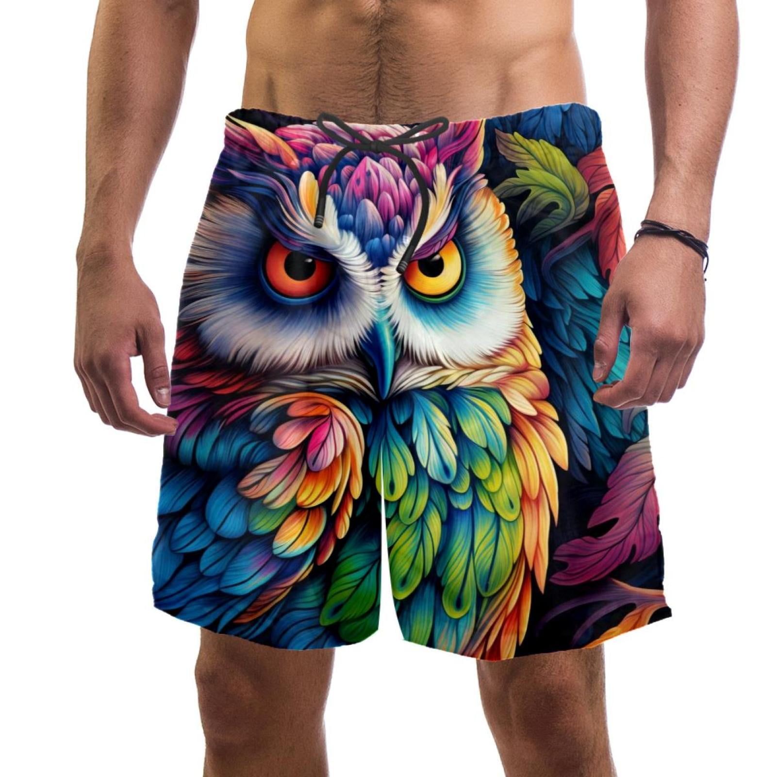 luoweisi Men's Beach Shorts Quick Dry Swim Trunks with Mesh Lining ...