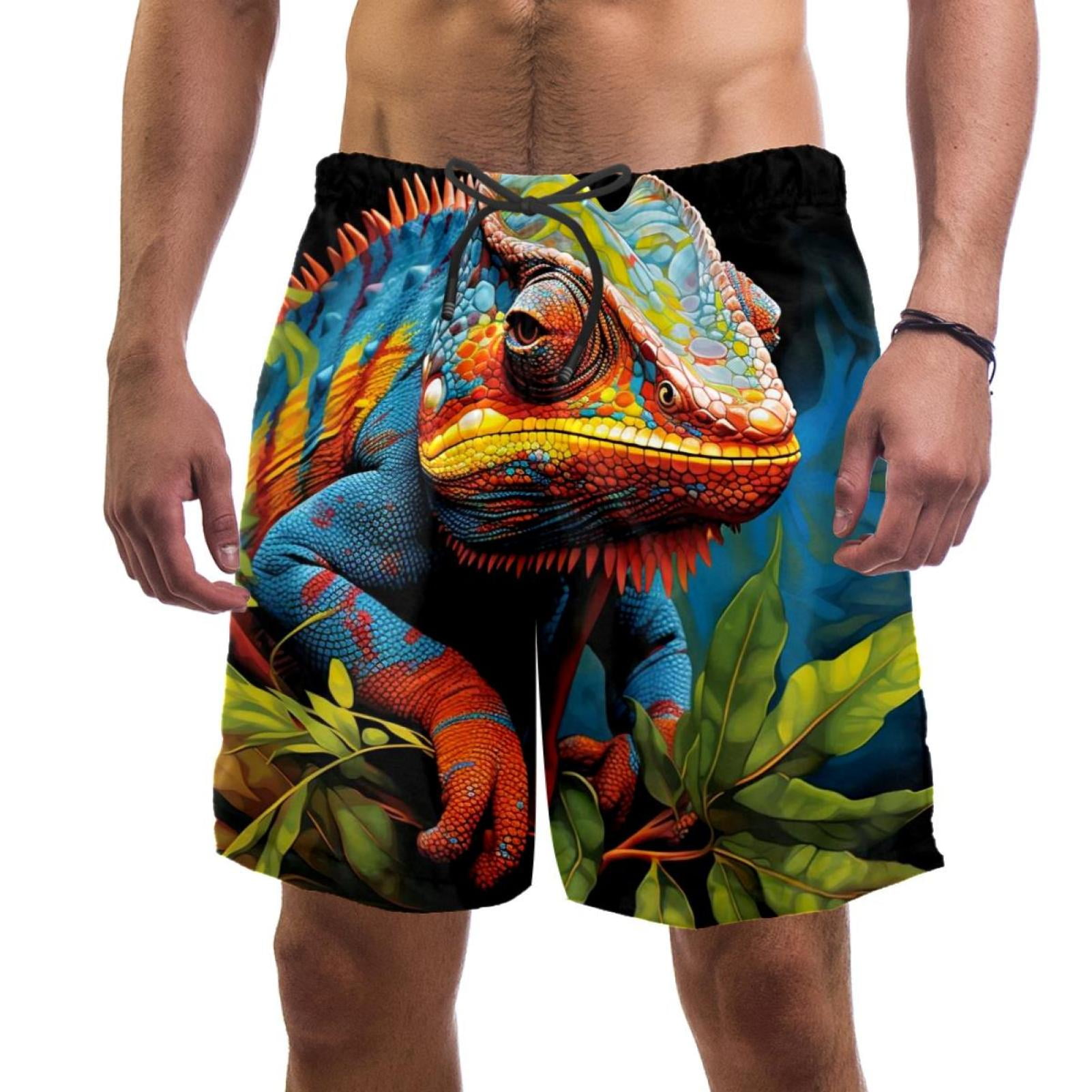 luoweisi Men's Beach Shorts Quick Dry Swim Trunks with Mesh Lining ...