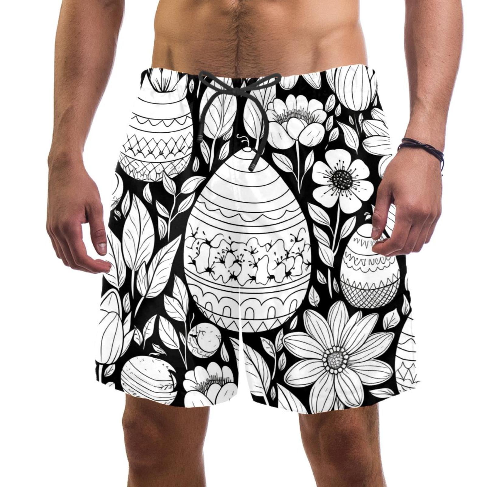 luoweisi Men's Beach Shorts Quick Dry Swim Trunks with Mesh Lining ...