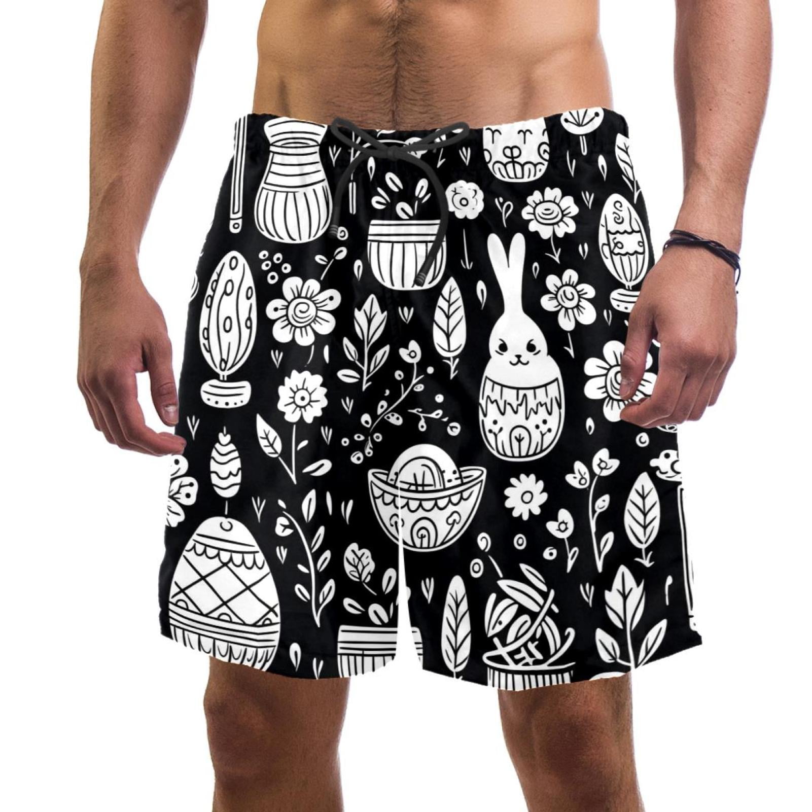 luoweisi Men's Beach Shorts Quick Dry Swim Trunks with Mesh Lining ...