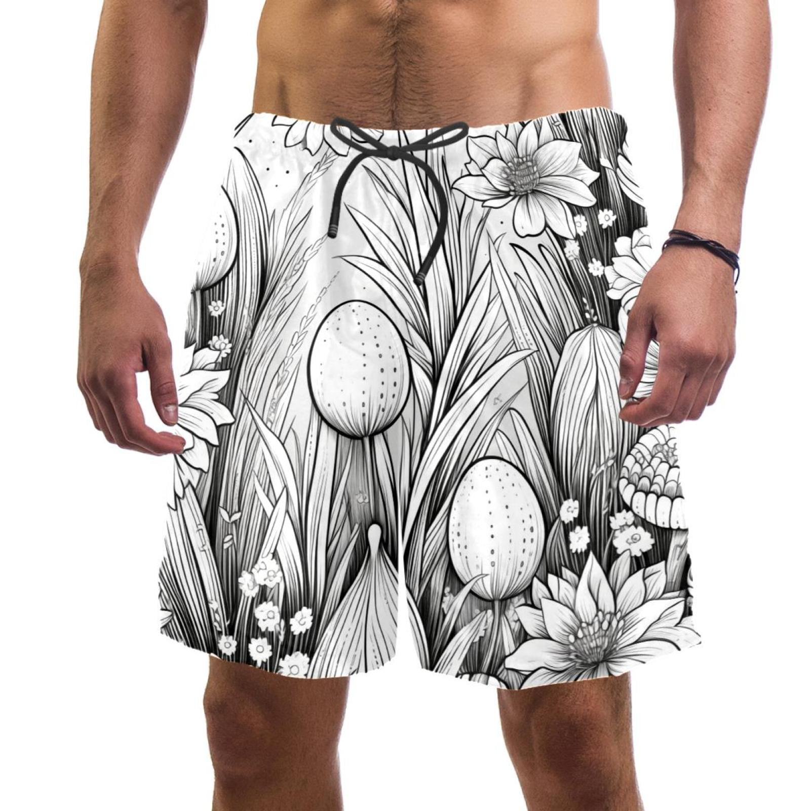 luoweisi Men's Beach Shorts Quick Dry Swim Trunks with Mesh Lining ...