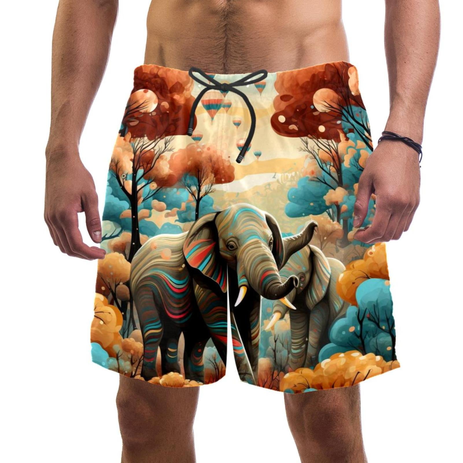 luoweisi Men's Beach Shorts Quick Dry Swim Trunks with Mesh Lining ...