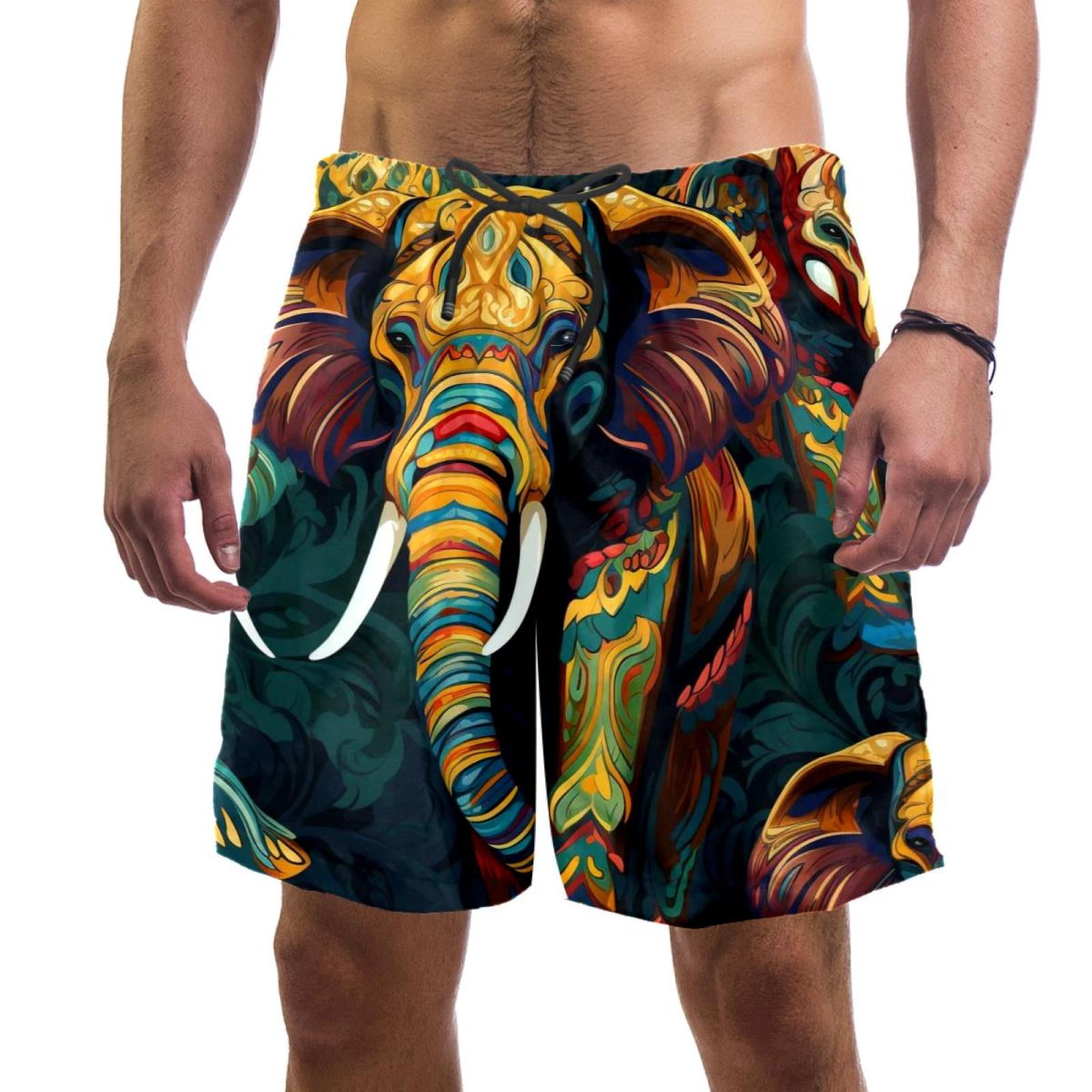 luoweisi Men's Beach Shorts Quick Dry Swim Trunks with Mesh Lining ...