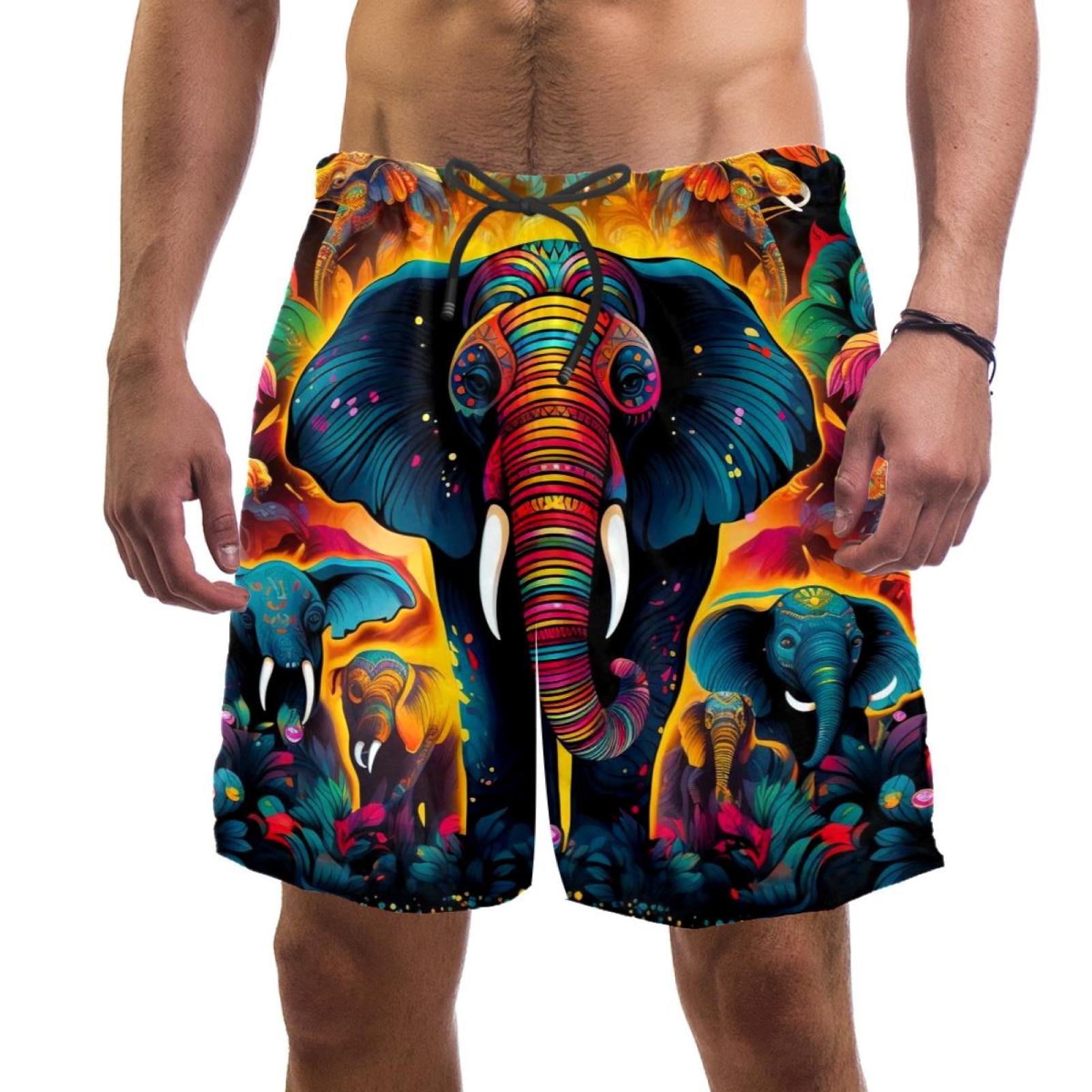 luoweisi Men's Beach Shorts Quick Dry Swim Trunks with Mesh Lining ...