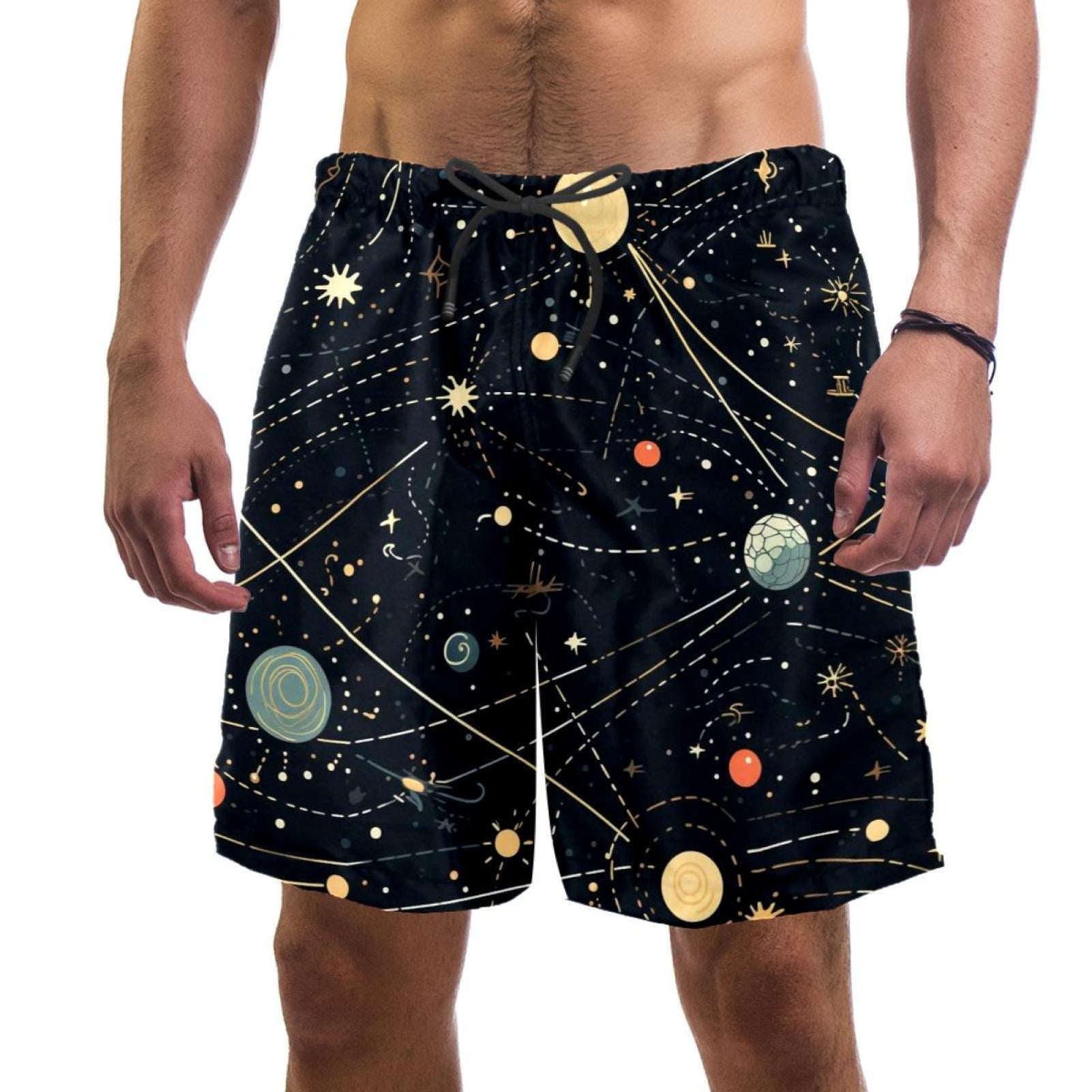 luoweisi Men's Beach Shorts Quick Dry Swim Trunks with Mesh Lining ...