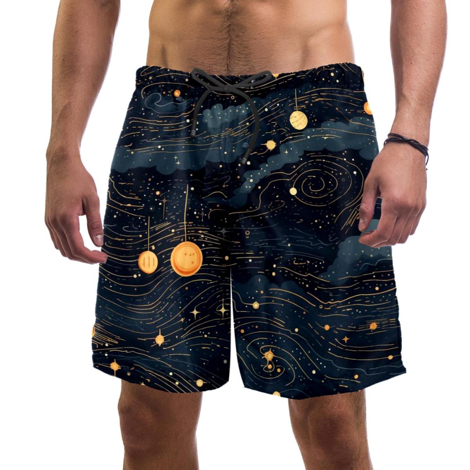 luoweisi Men's Beach Shorts Quick Dry Swim Trunks with Mesh Lining ...