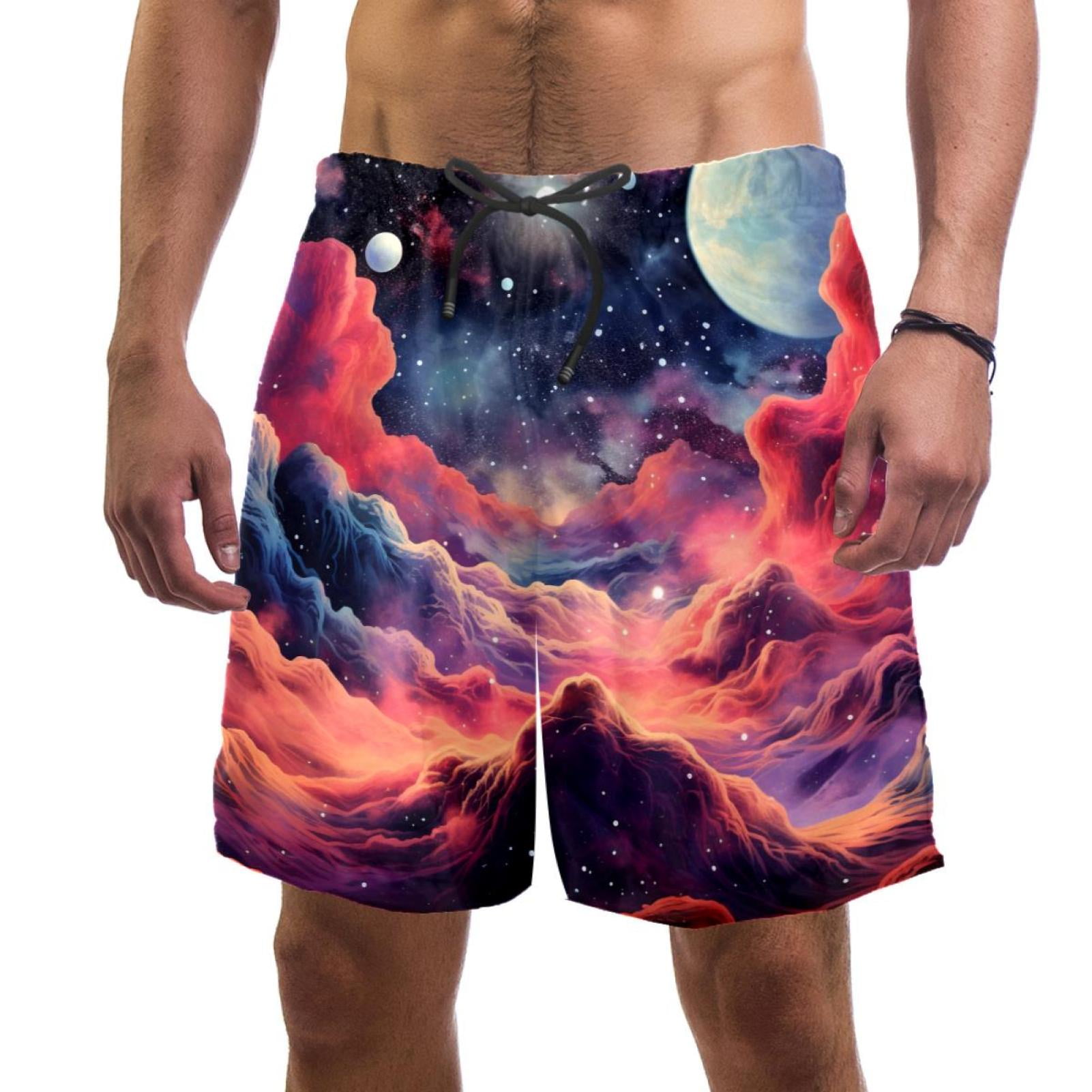 luoweisi Men's Beach Shorts Quick Dry Swim Trunks with Mesh Lining ...