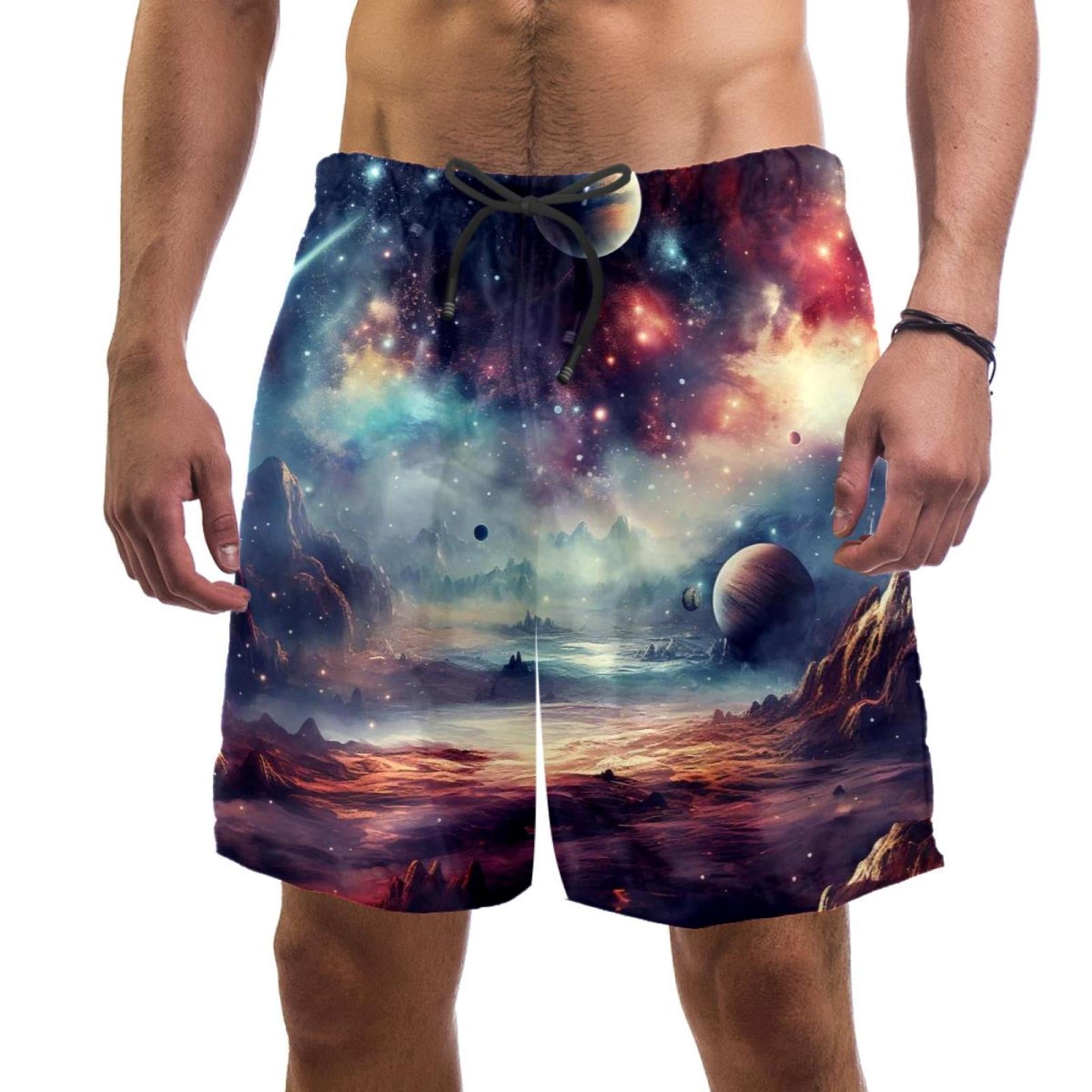 luoweisi Men's Beach Shorts Quick Dry Swim Trunks with Mesh Lining ...