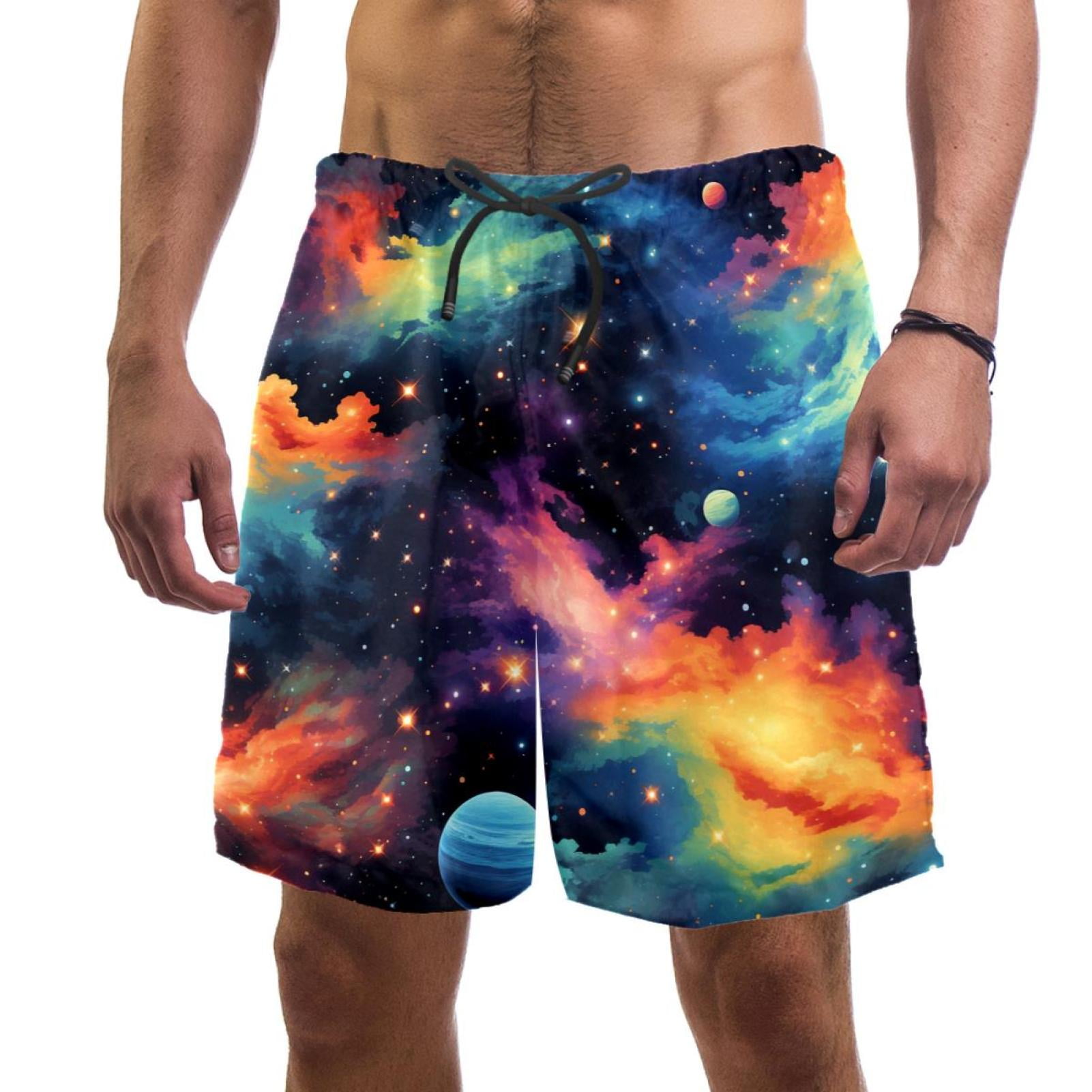 luoweisi Men's Beach Shorts Quick Dry Swim Trunks with Mesh Lining ...