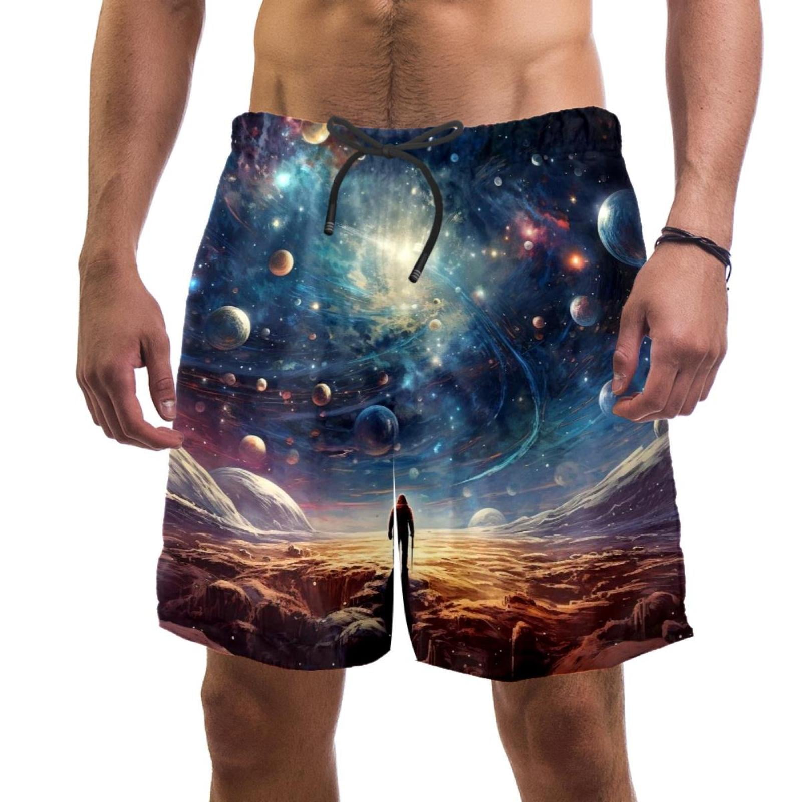 luoweisi Men's Beach Shorts Quick Dry Swim Trunks with Mesh Lining ...