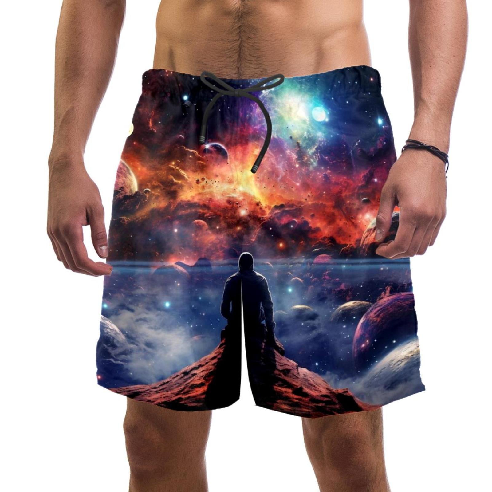 luoweisi Men's Beach Shorts Quick Dry Swim Trunks with Mesh Lining ...