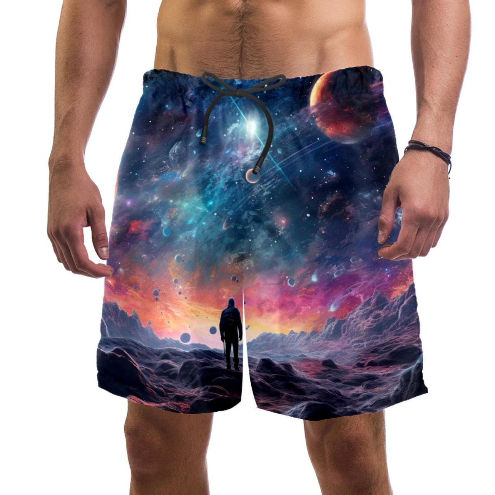 luoweisi Men's Beach Shorts Quick Dry Swim Trunks with Mesh Lining ...