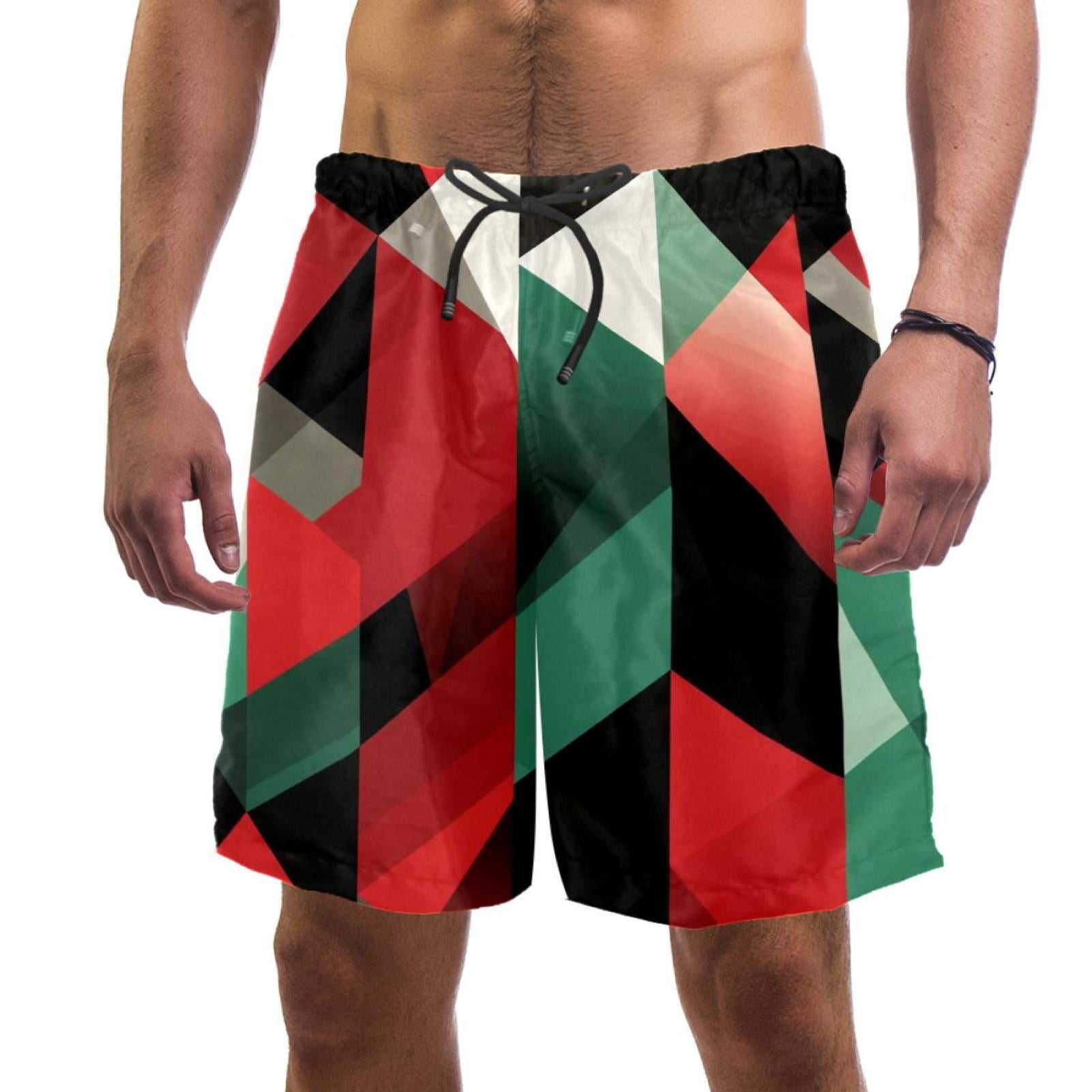 luoweisi Men's Beach Shorts Quick Dry Swim Trunks with Mesh Lining ...