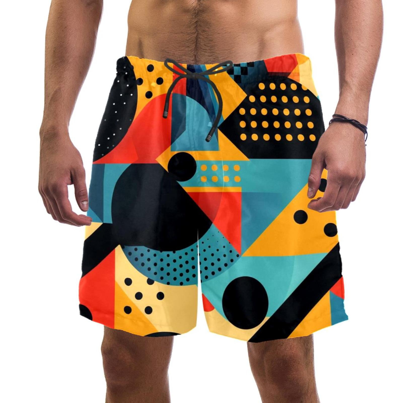 luoweisi Men's Beach Shorts Quick Dry Swim Trunks with Mesh Lining ...