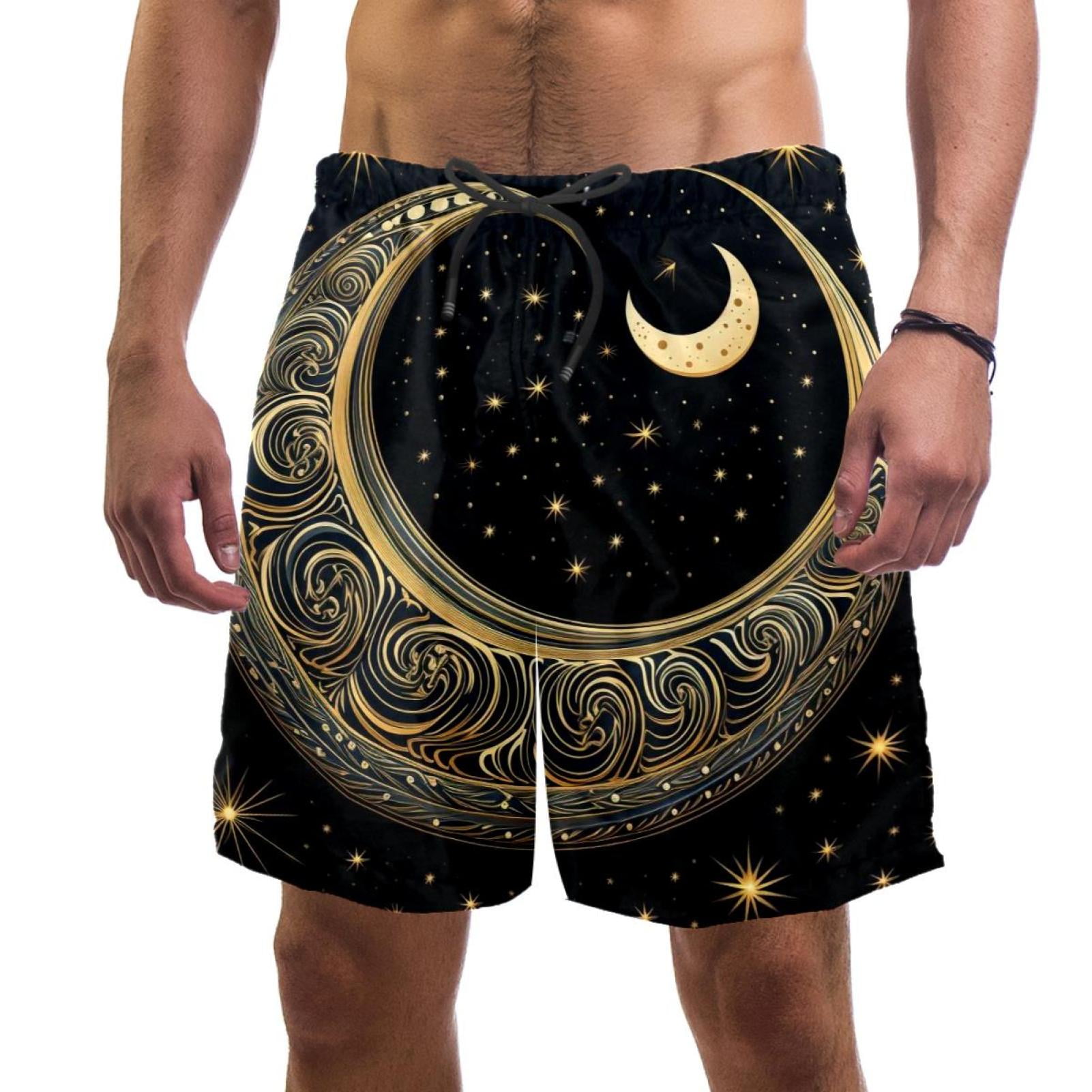 luoweisi Men's Beach Shorts Quick Dry Swim Trunks with Mesh Lining ...
