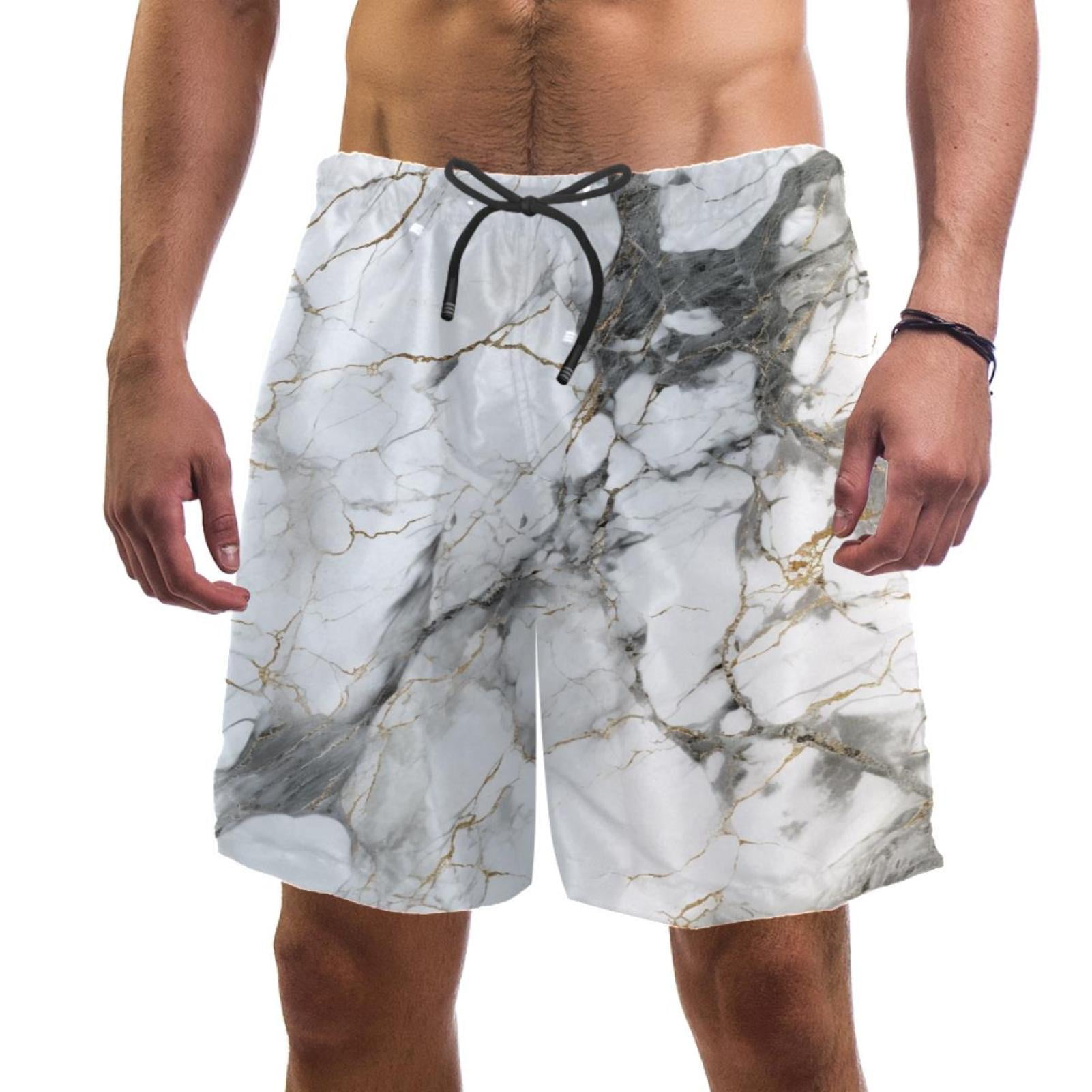 luoweisi Men's Beach Shorts Quick Dry Swim Trunks with Mesh Lining ...