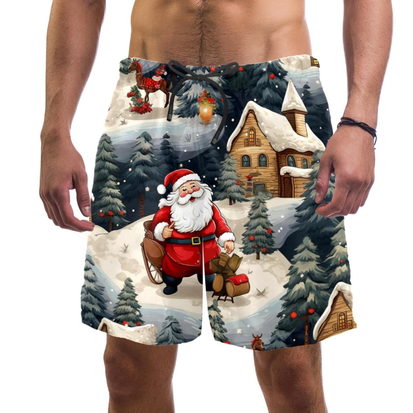 luoweisi Men's Beach Shorts Quick Dry Swim Trunks with Mesh Lining ...