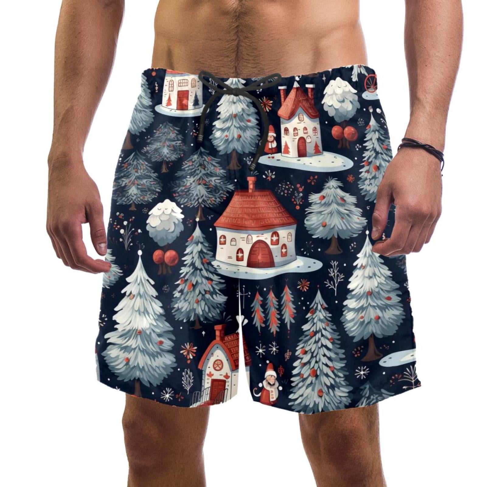 luoweisi Men's Beach Shorts Quick Dry Swim Trunks with Mesh Lining ...