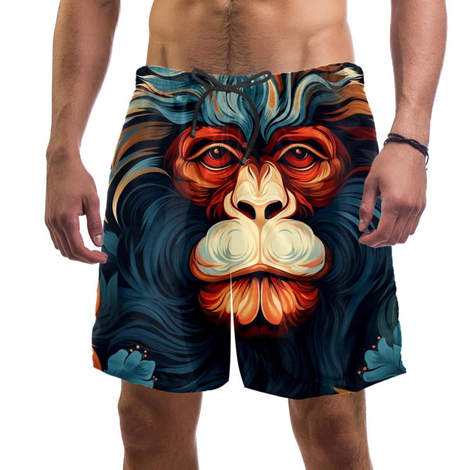 luoweisi Men's Beach Shorts Quick Dry Swim Trunks with Mesh Lining ...